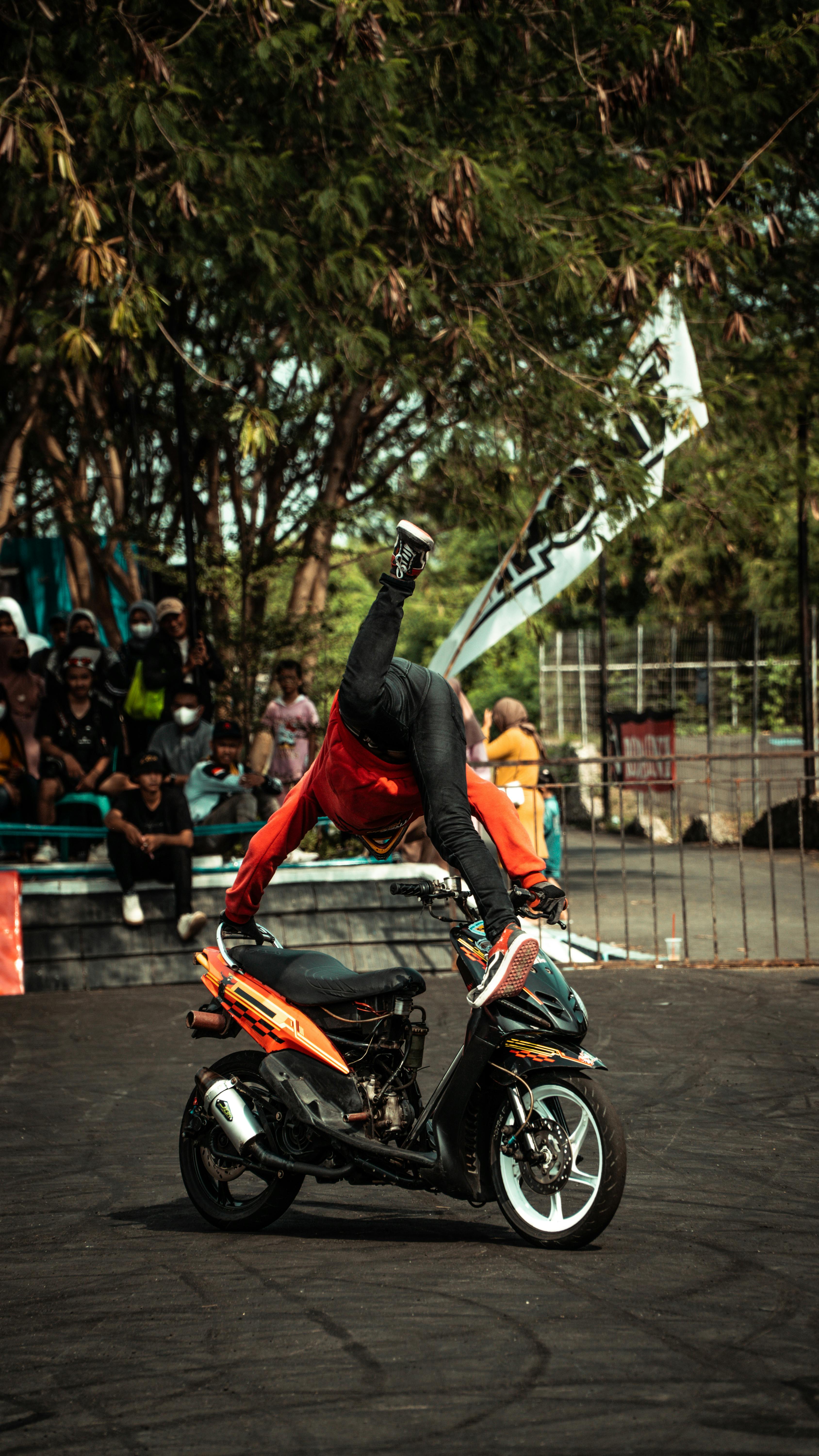 Motorcycle Stunt Performance in Jakarta, Indonesia · Free Stock Photo