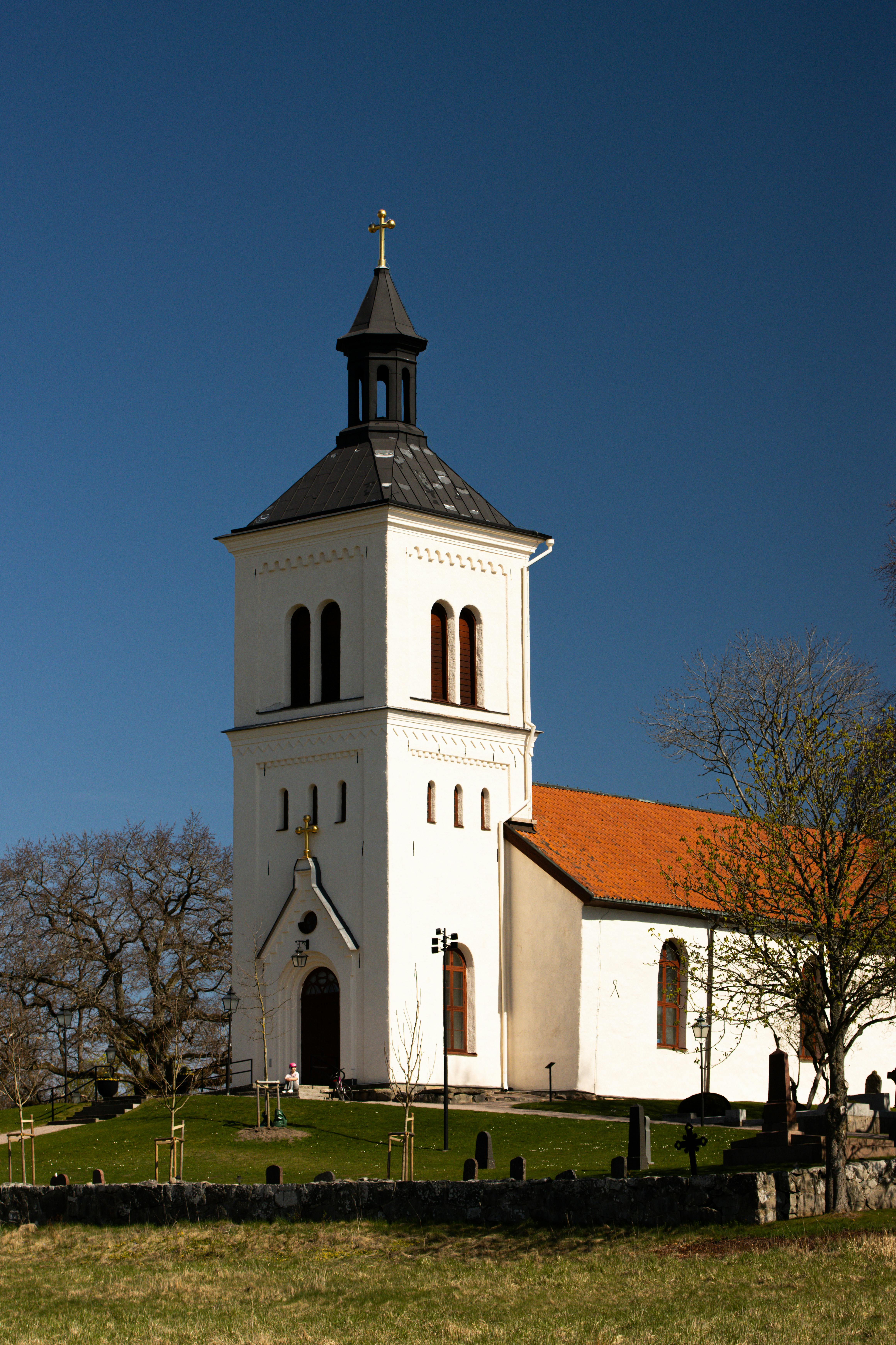 Historic Church in Jönköping, Sweden Against Blue Sky · Free Stock Photo