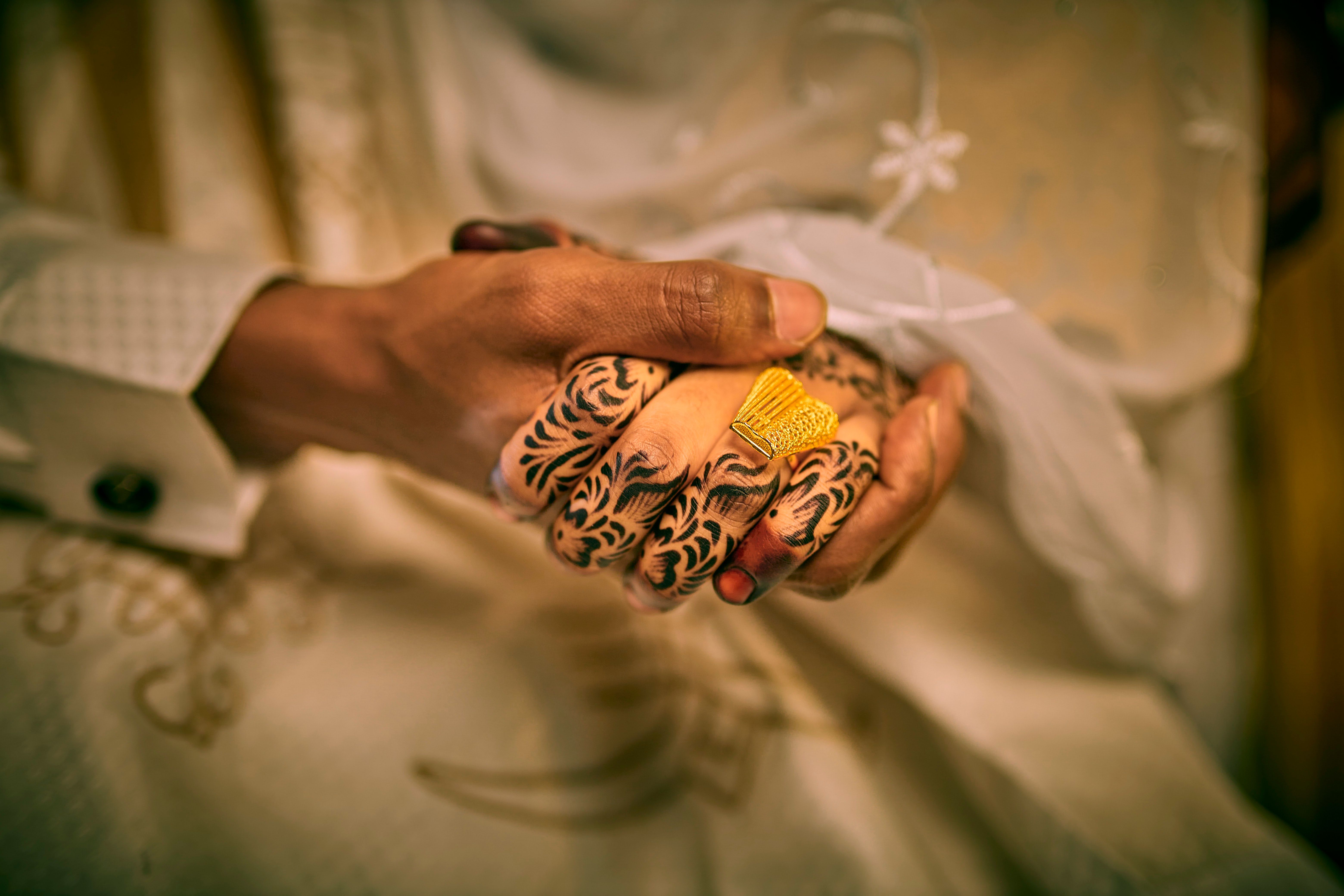 Elegant Asian Wedding Henna Ceremony Close-up · Free Stock Photo