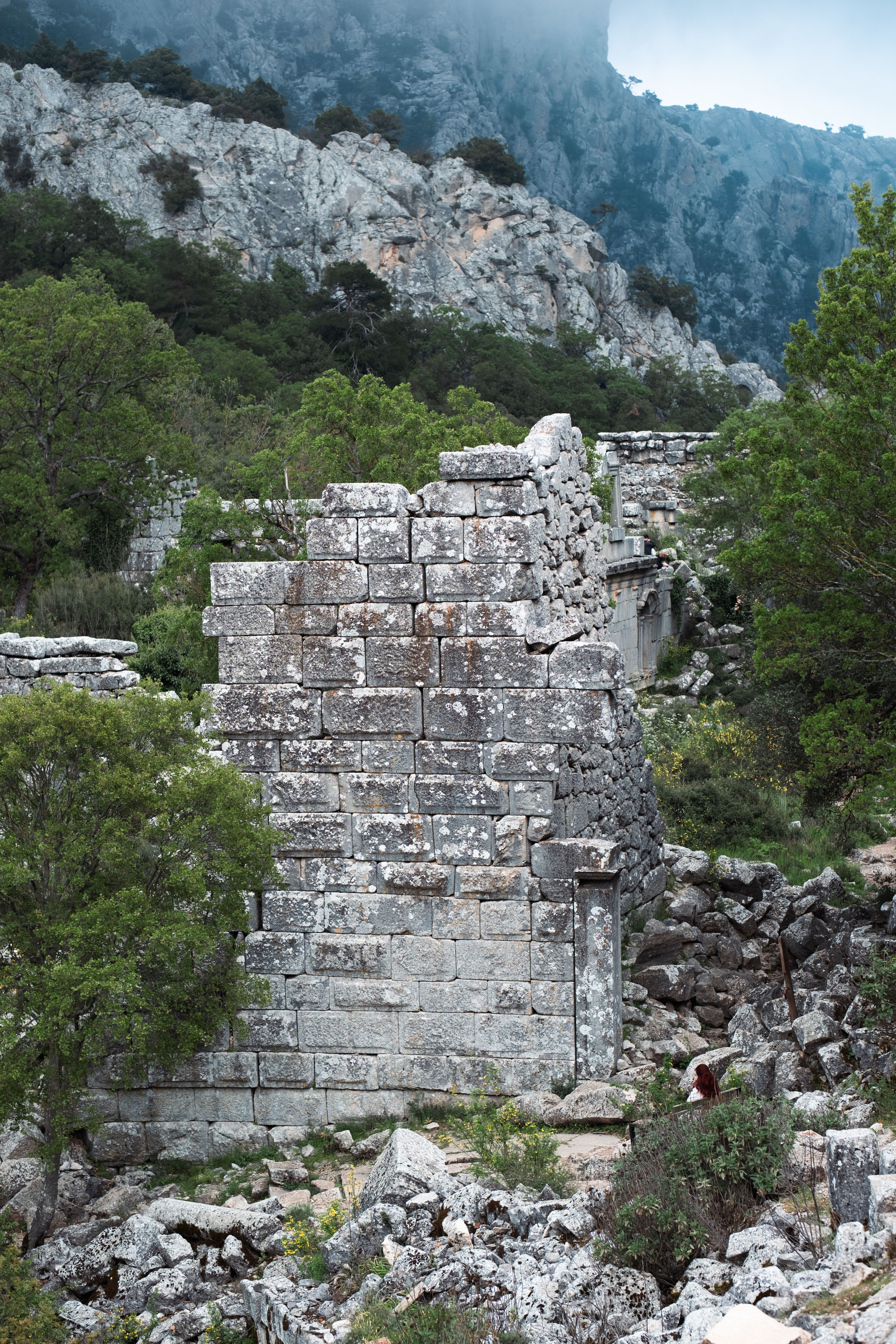Ancient Stone Ruins in a Mountainous Forest Landscape · Free Stock Photo