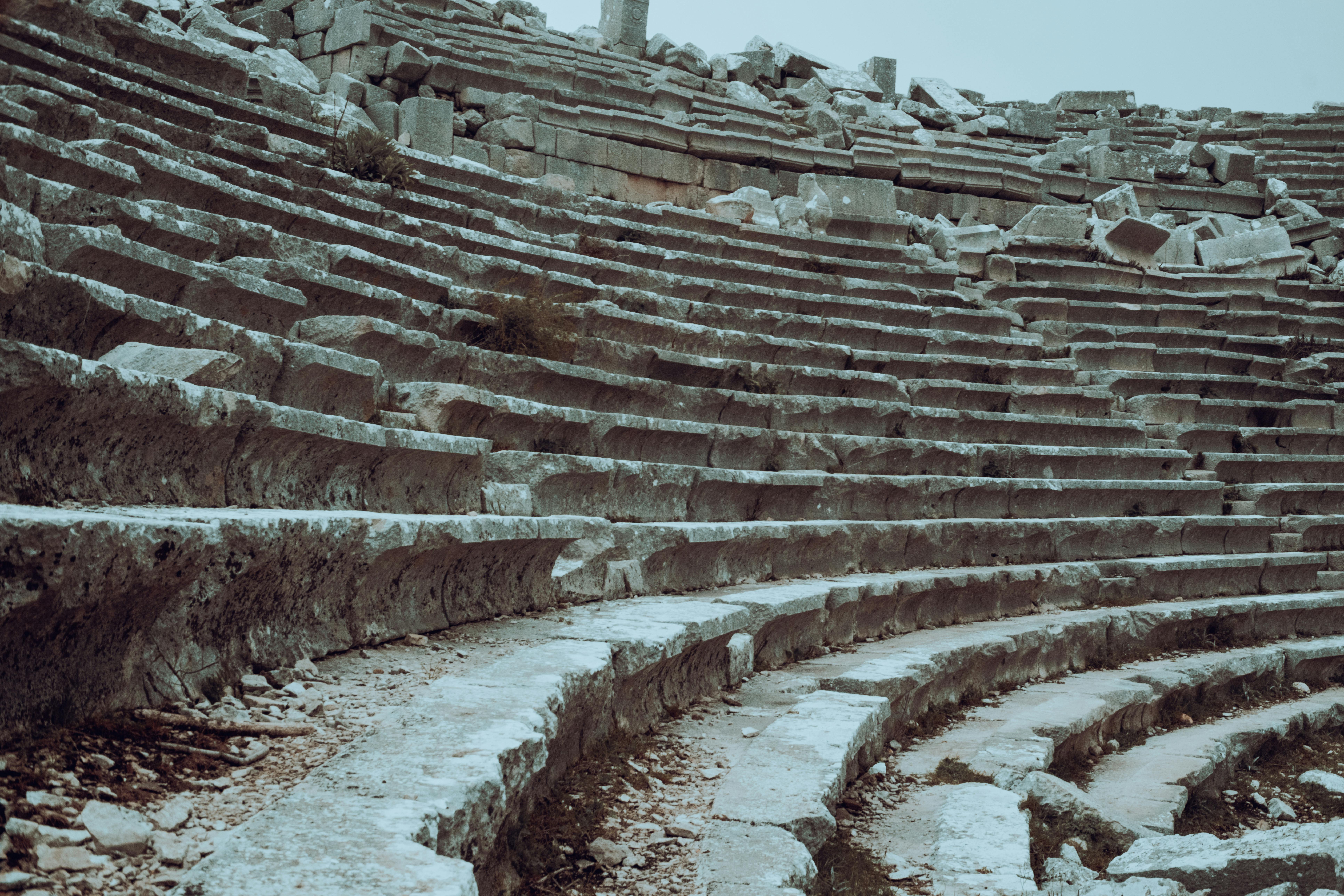 Ancient Stone Amphitheater Ruins with Steps · Free Stock Photo