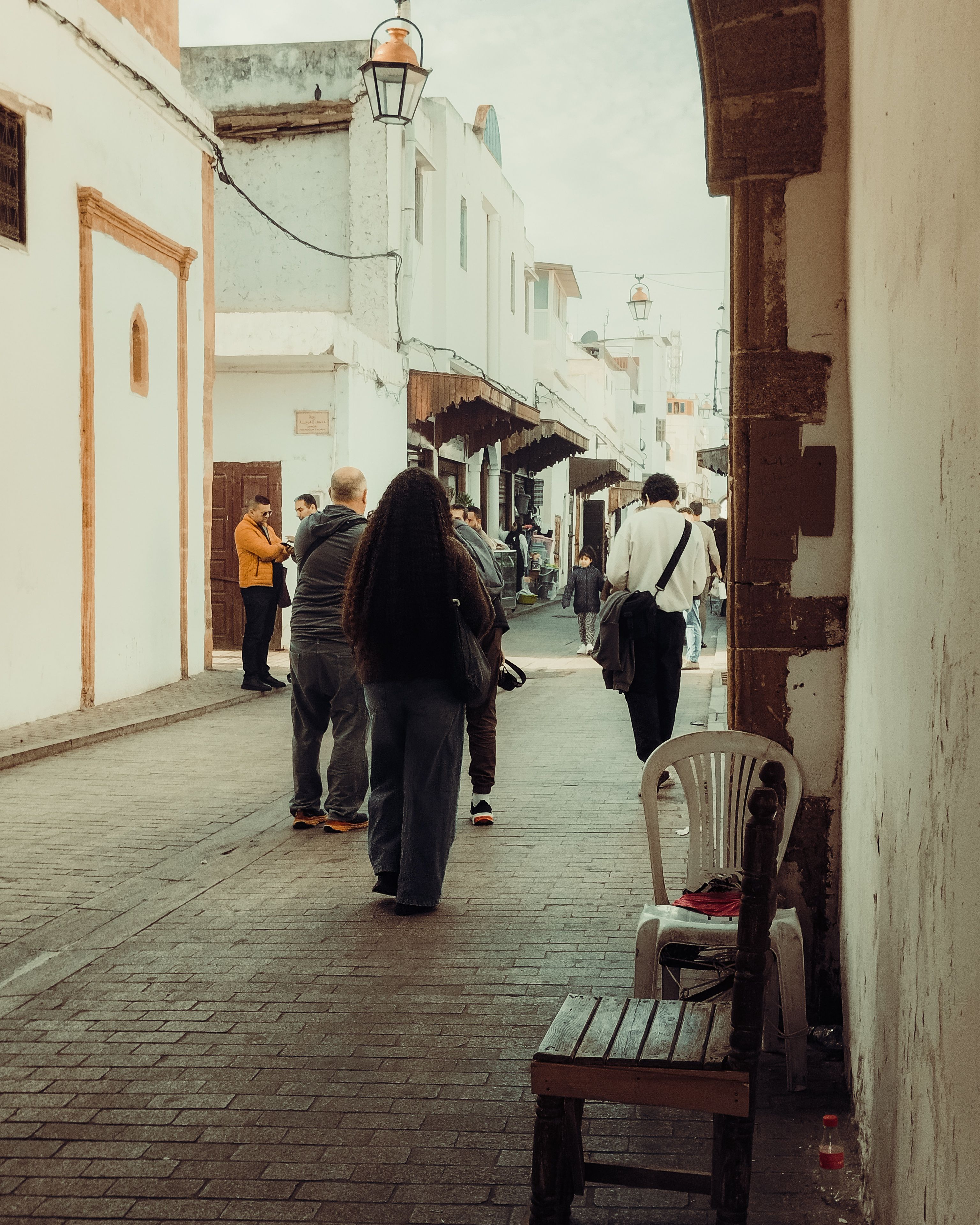 Busy Moroccan Street Scene with People · Free Stock Photo