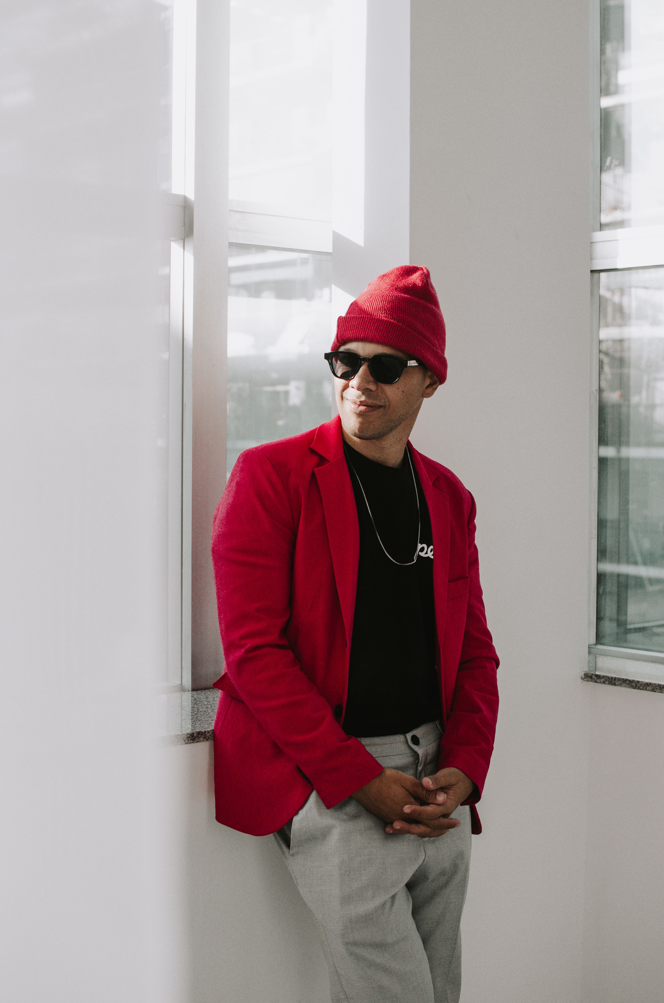 Stylish Man in Red Jacket Indoors Portrait · Free Stock Photo