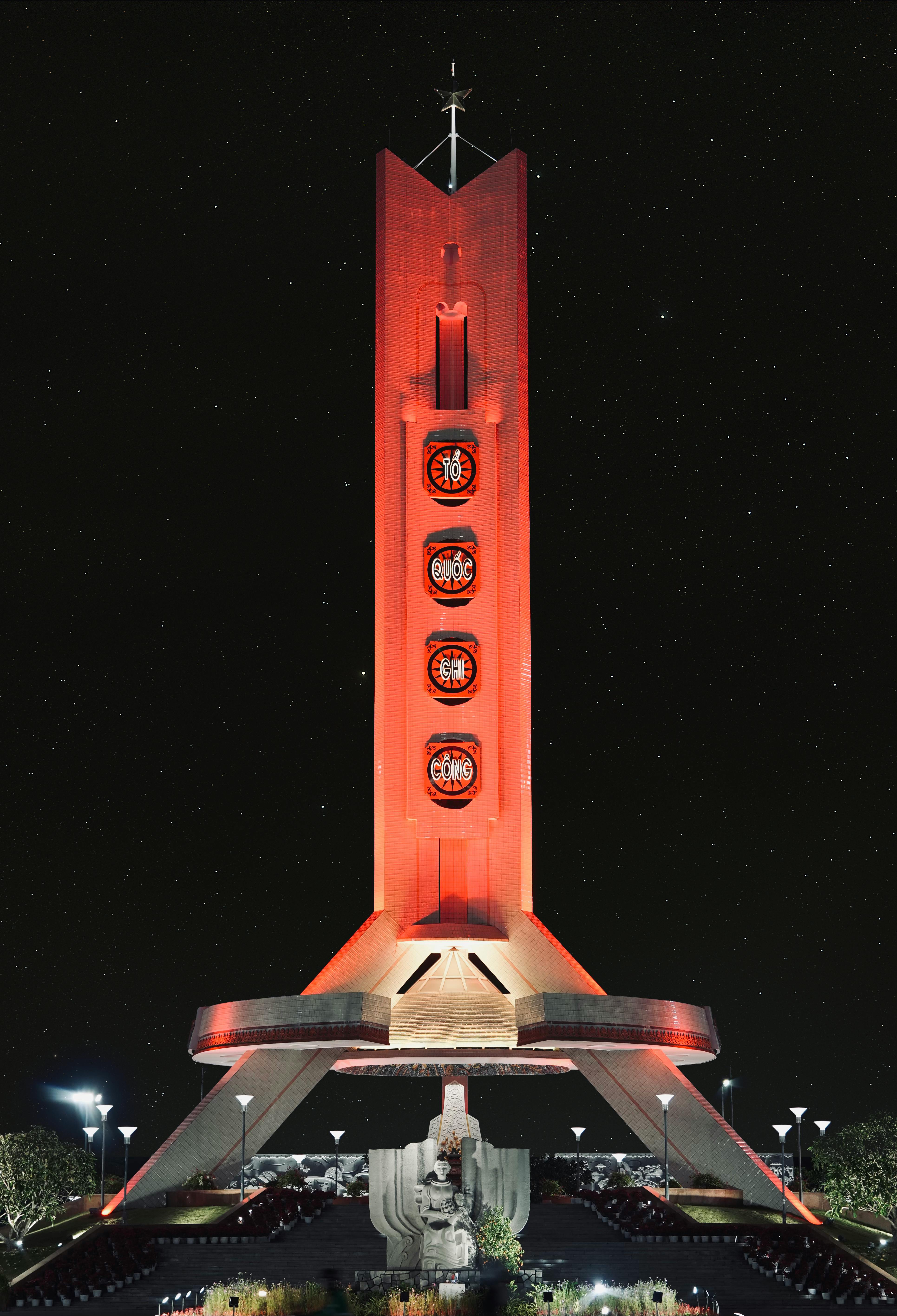 Iconic Illuminated Tower in Da Nang at Night · Free Stock Photo