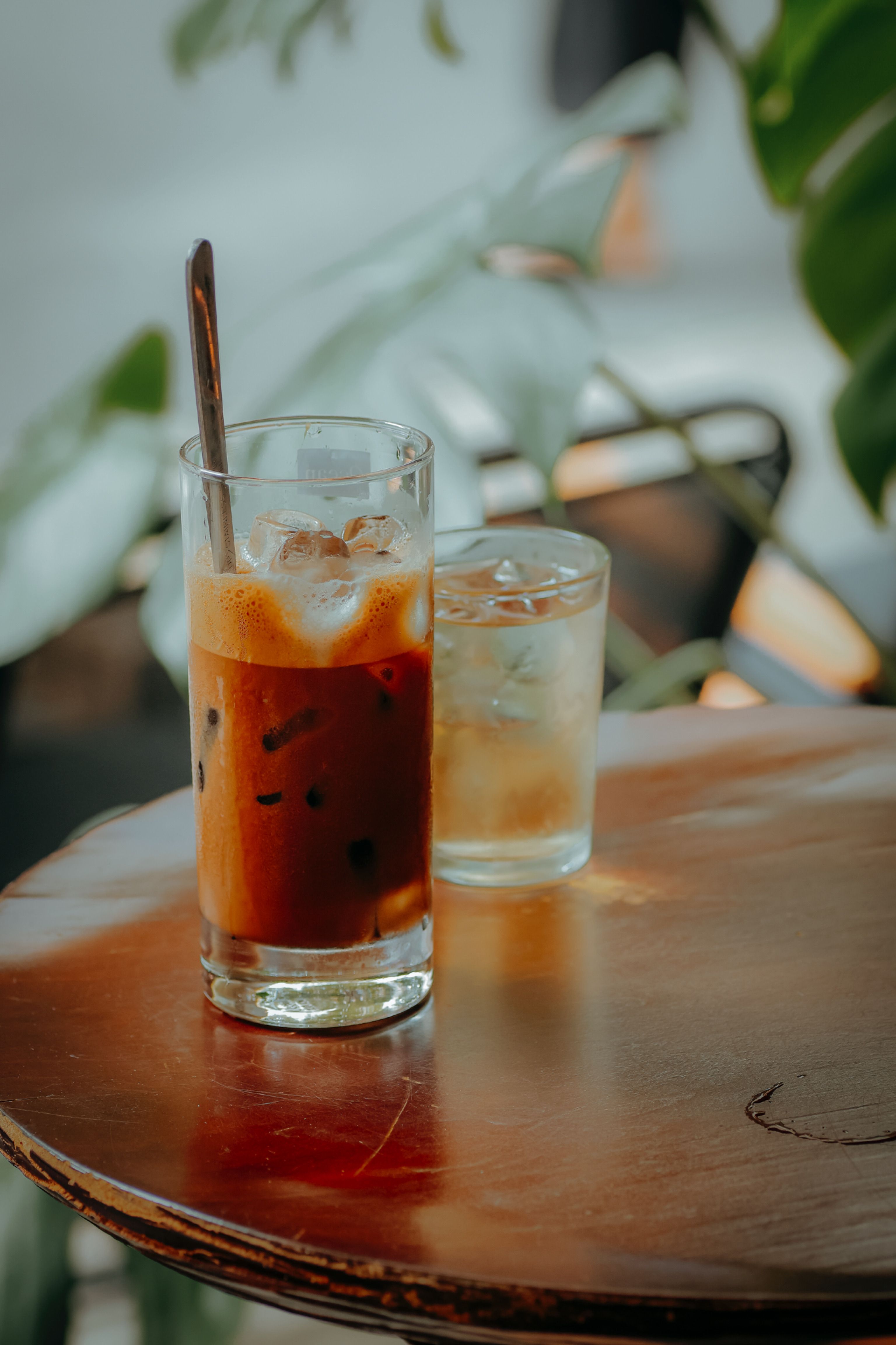 Refreshing Iced Coffee and Sparkling Water Duo · Free Stock Photo