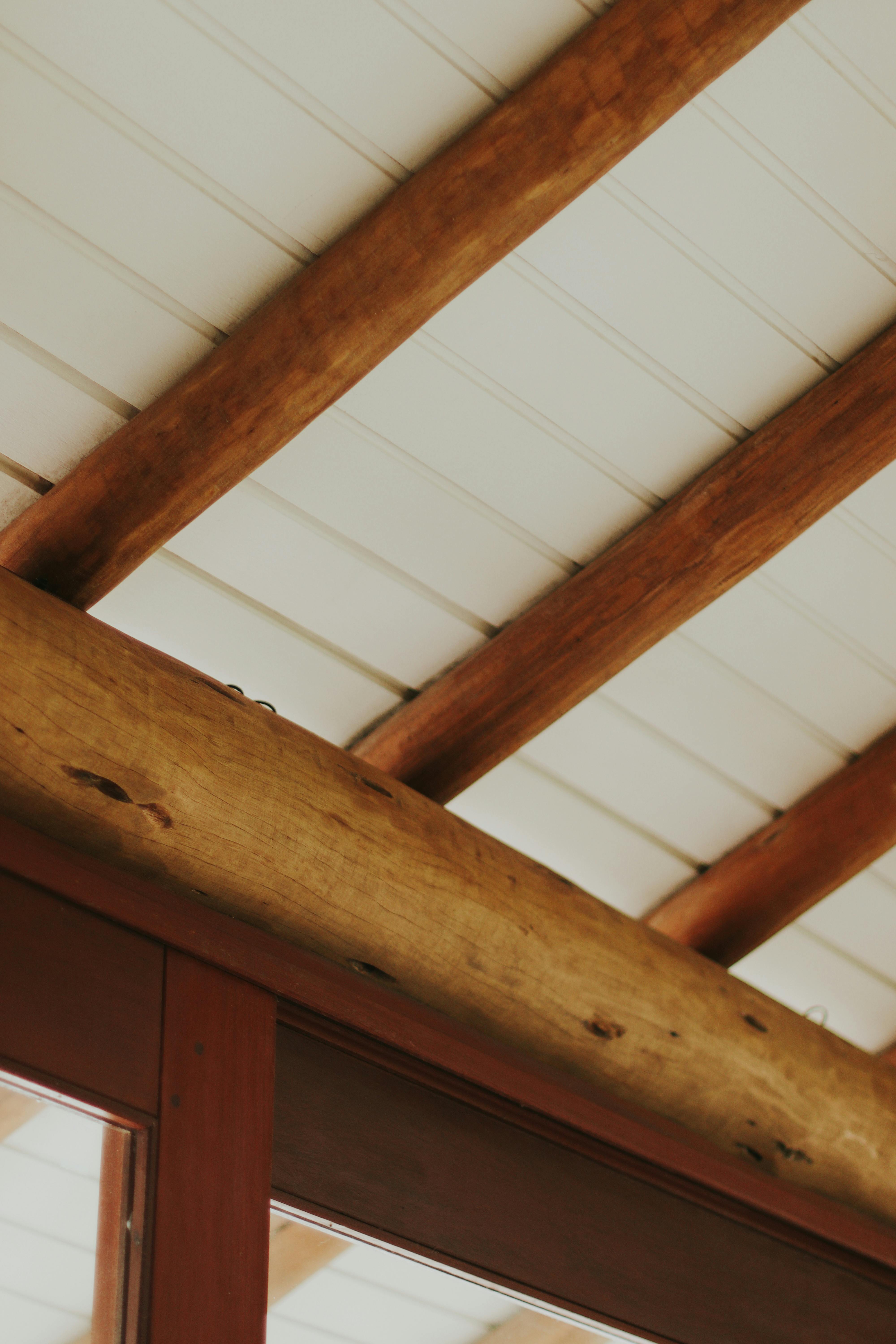 Rustic Wooden Ceiling with Exposed Beams · Free Stock Photo