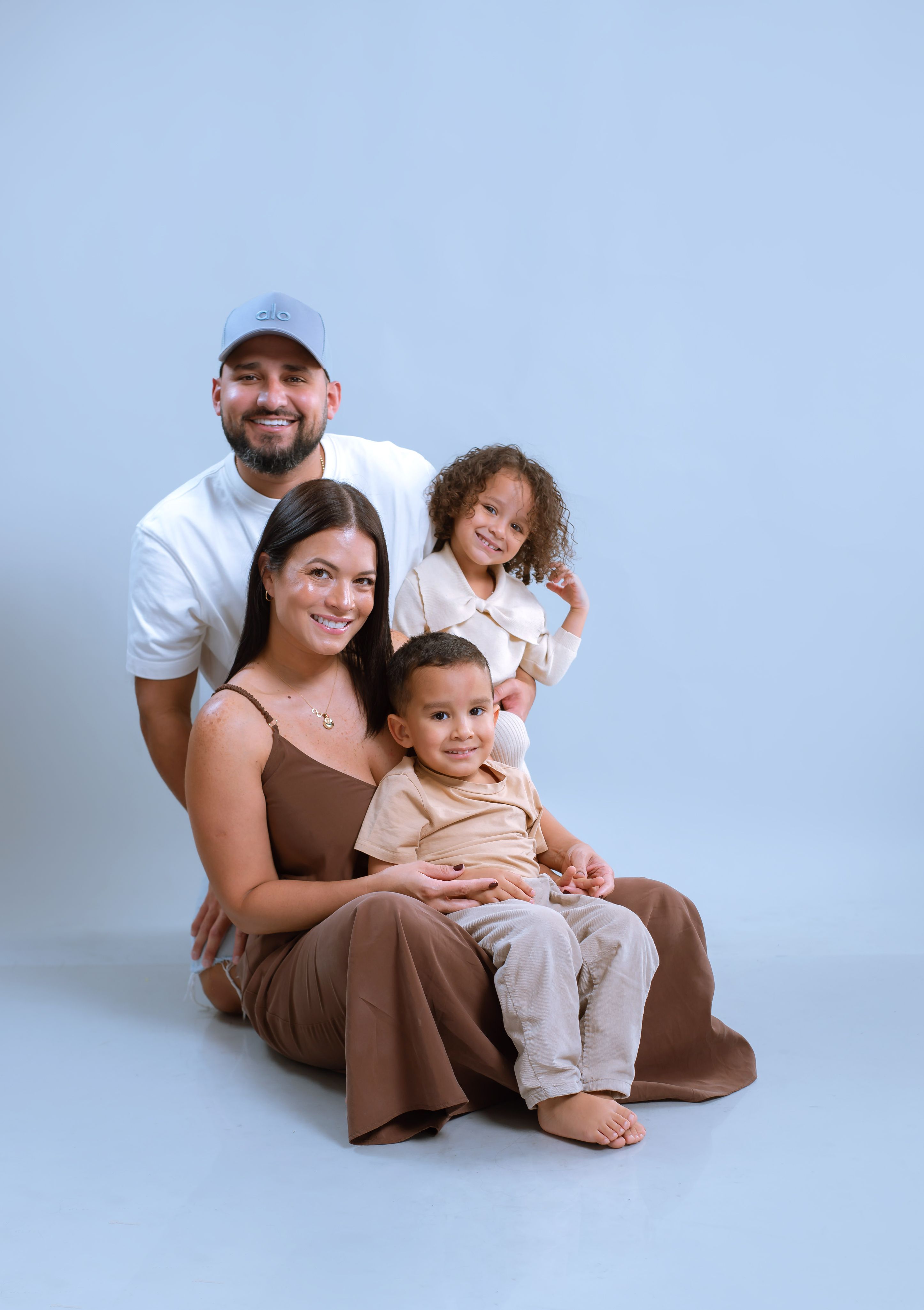Happy Family Portrait with Two Children · Free Stock Photo