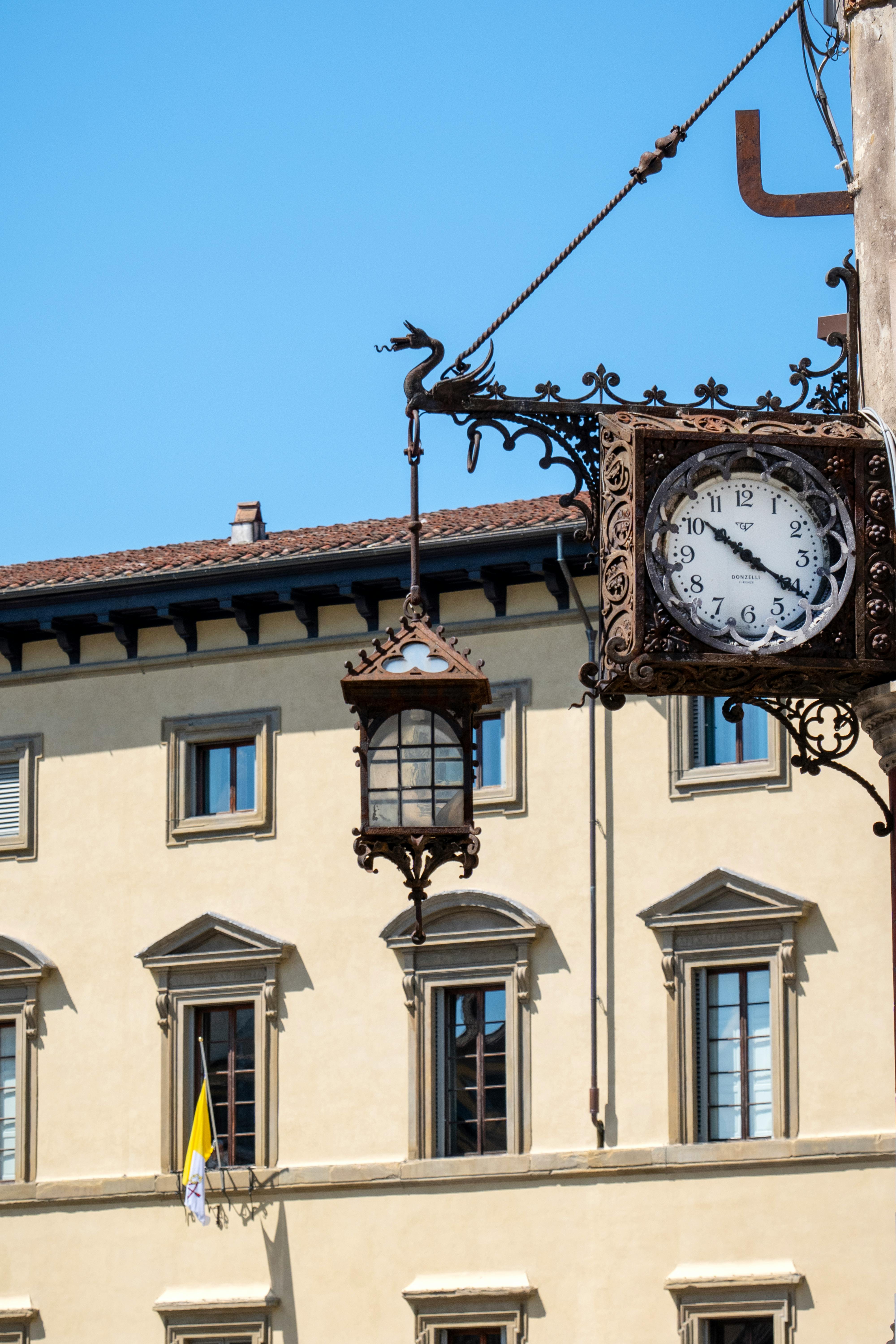 Historic Clock on Building in Florence · Free Stock Photo