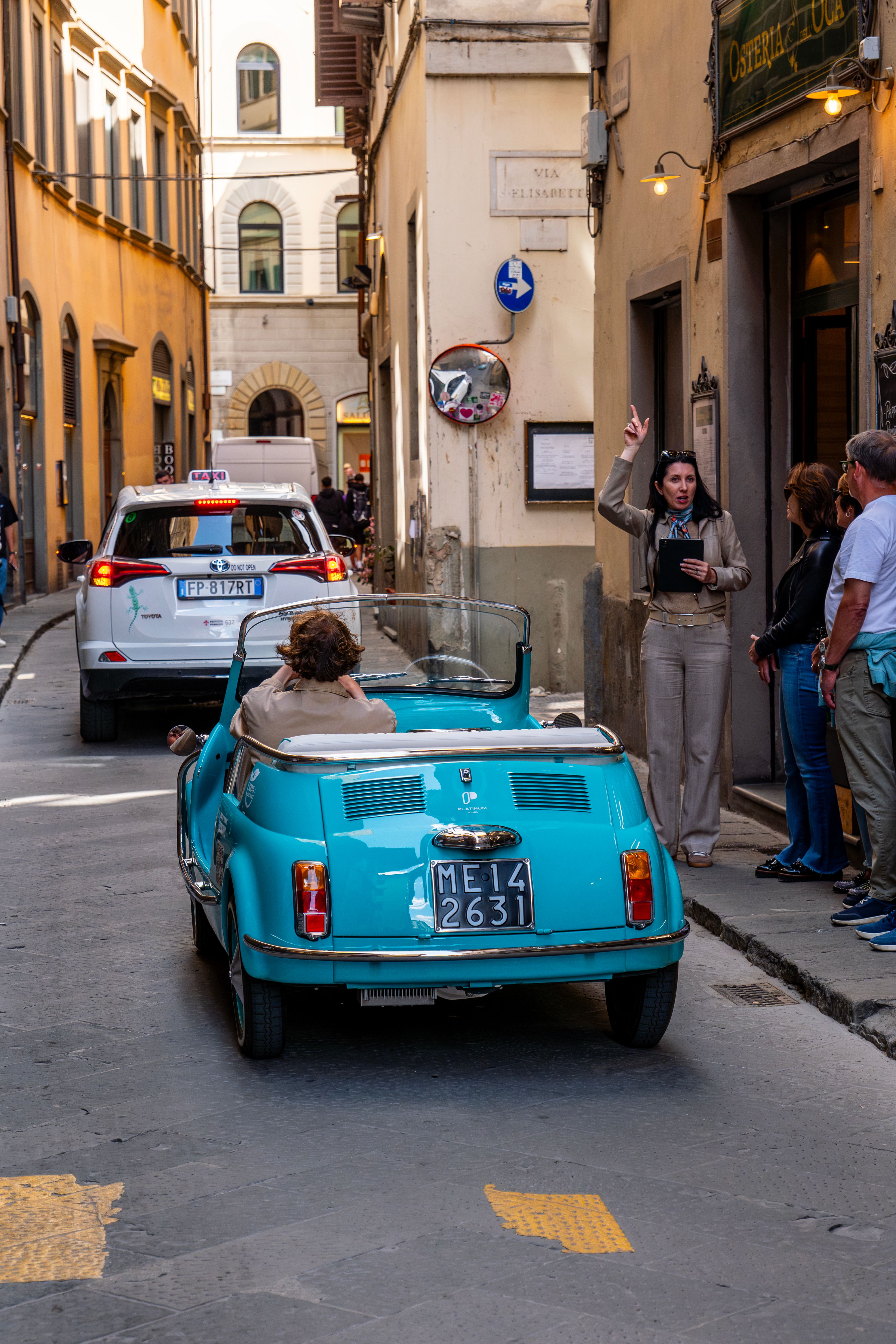 Vintage Car in Historic Florence Street Scene · Free Stock Photo