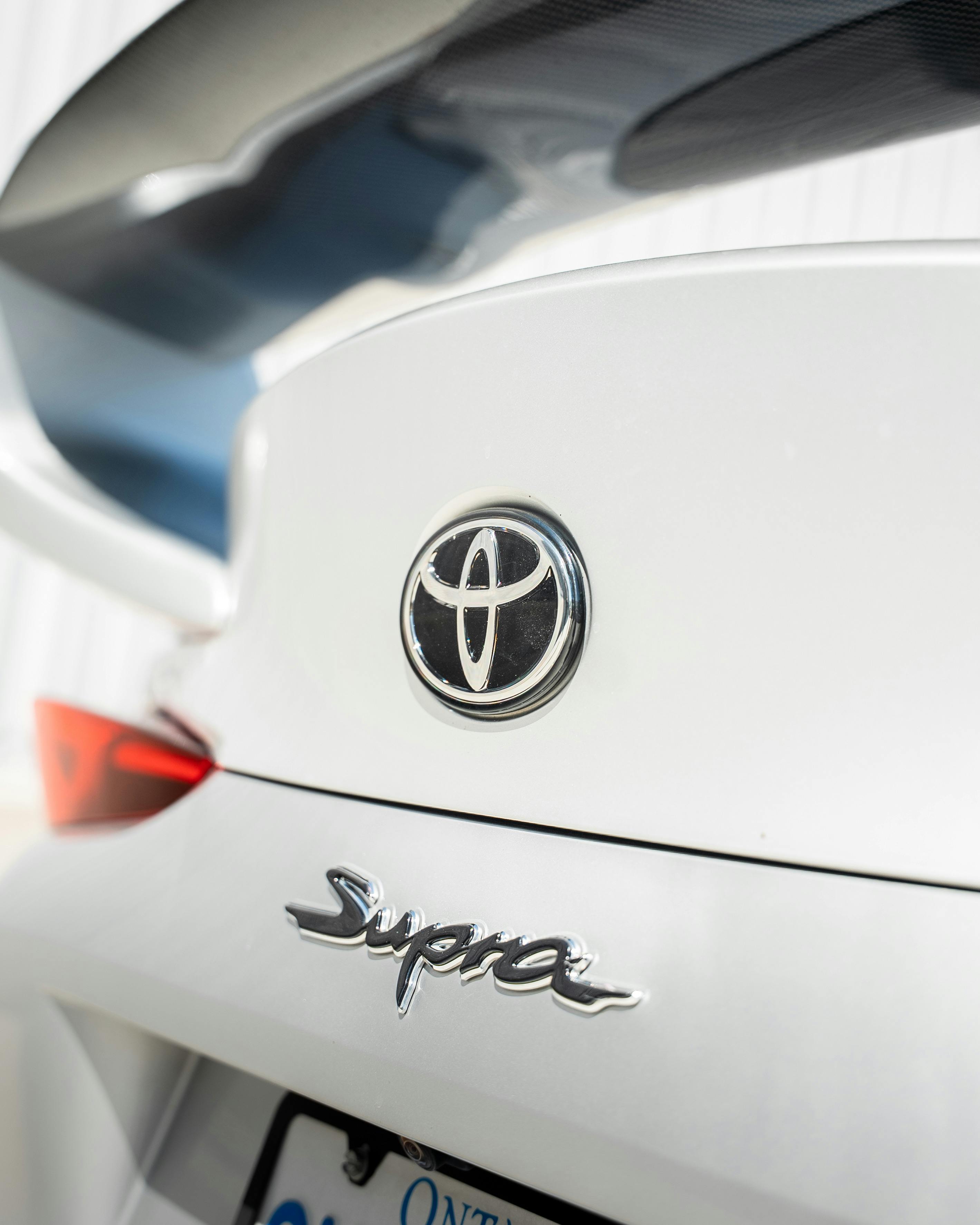 Close-up of Toyota Supra Emblem and Design · Free Stock Photo