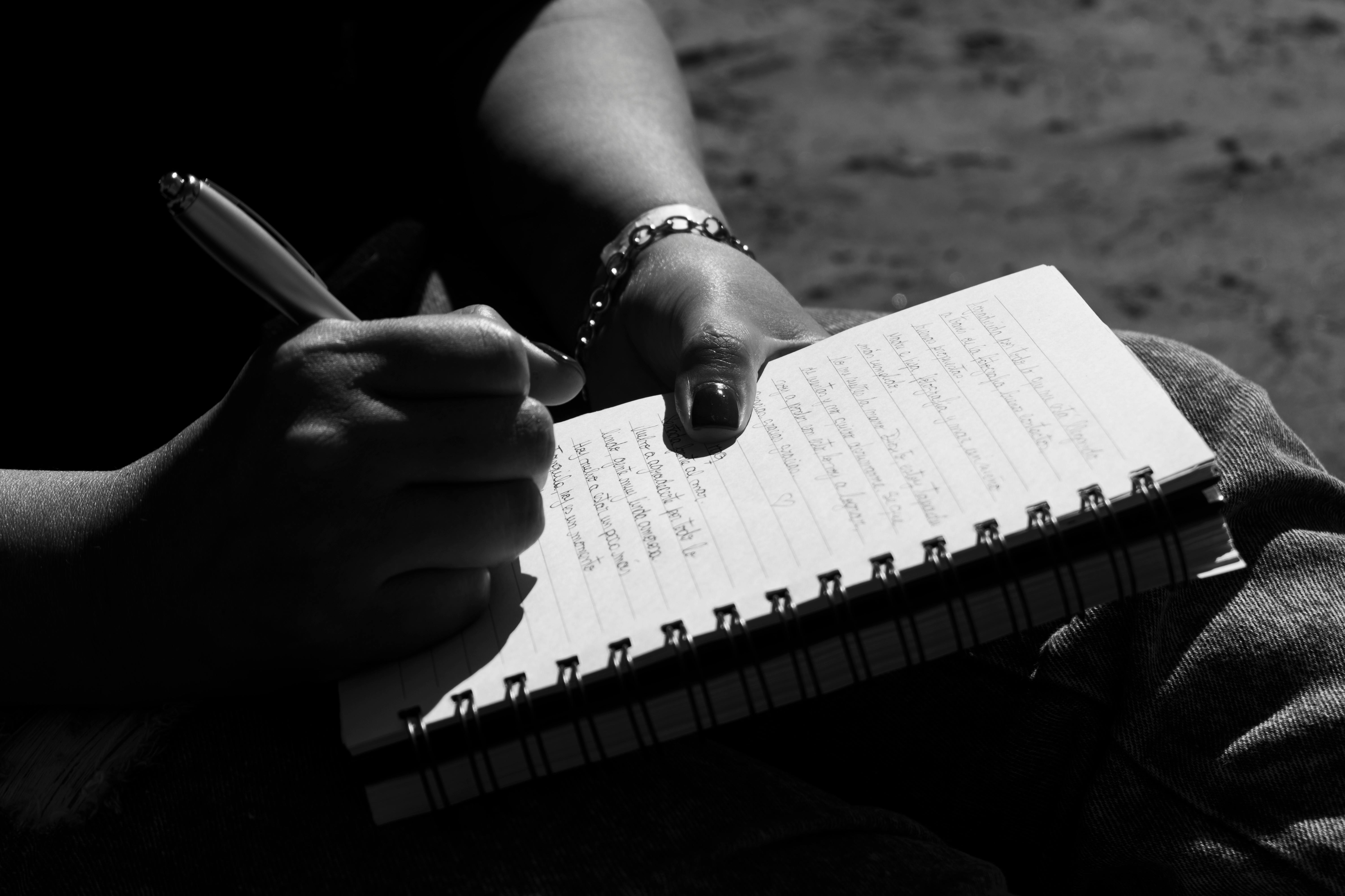 Contemplative Writing in Mar del Plata, Argentina · Free Stock Photo