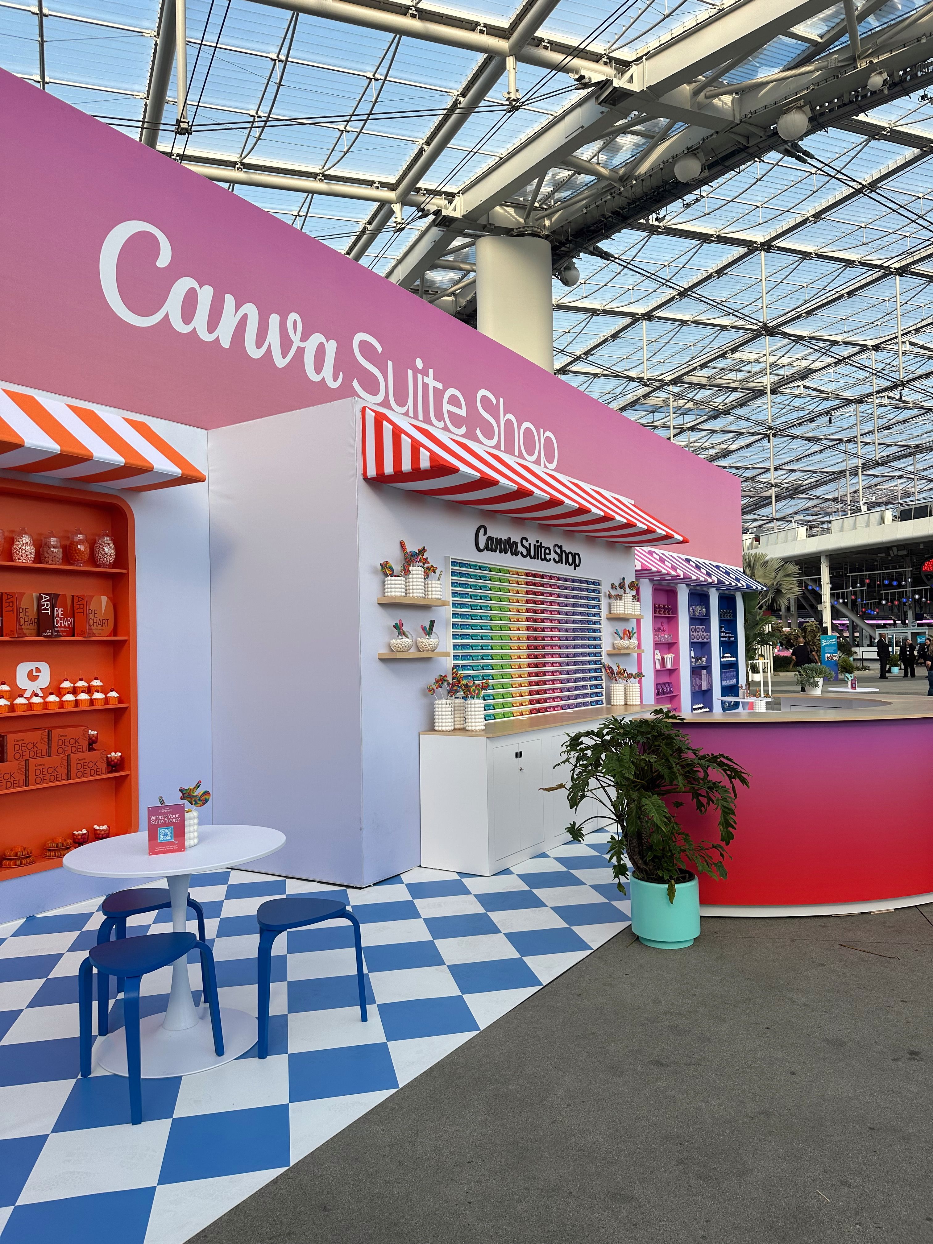Colorful Indoor Exhibit at Canva Suite Shop · Free Stock Photo