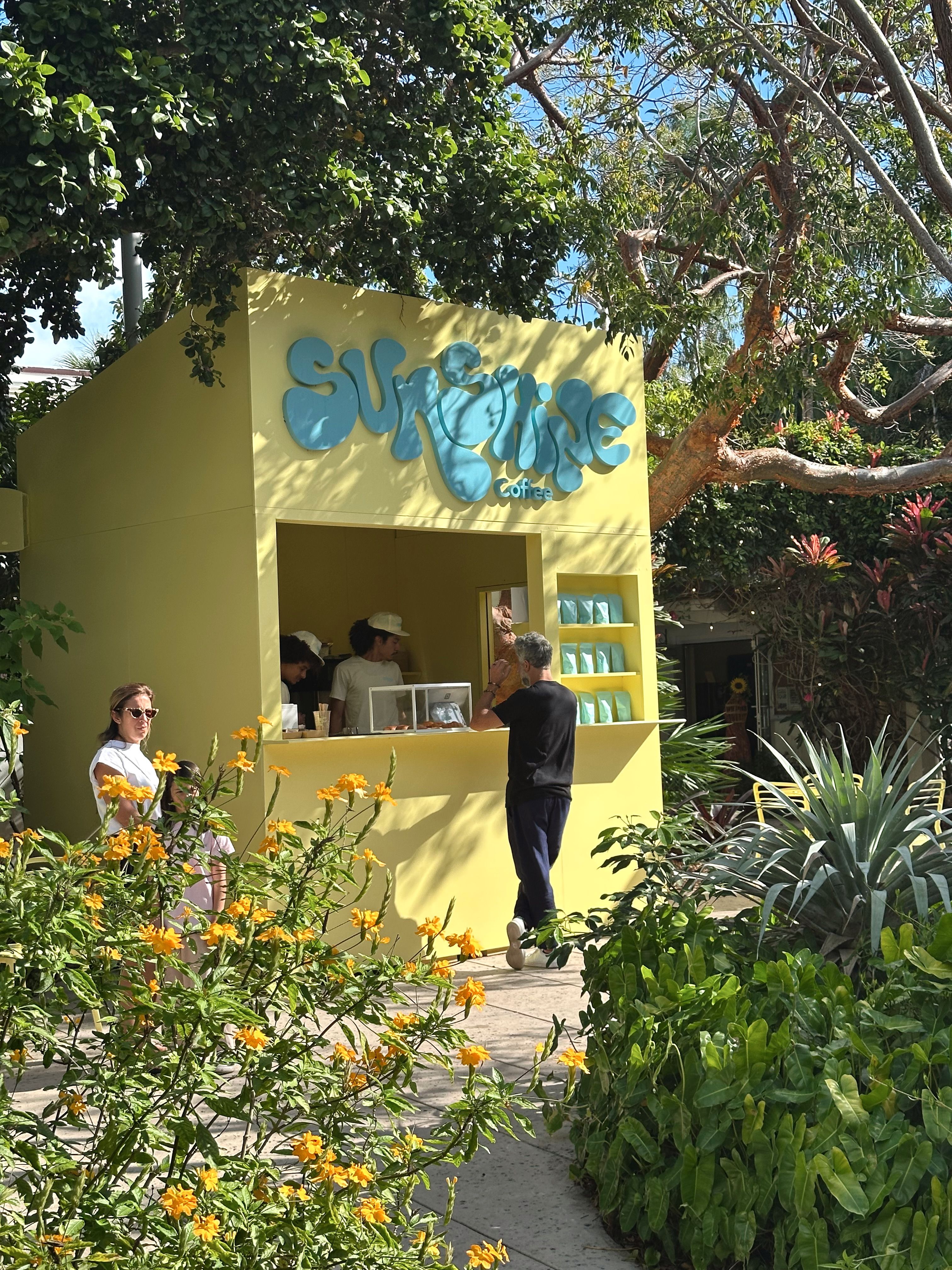 Vibrant Outdoor Sunshine Café with Flower Garden · Free Stock Photo