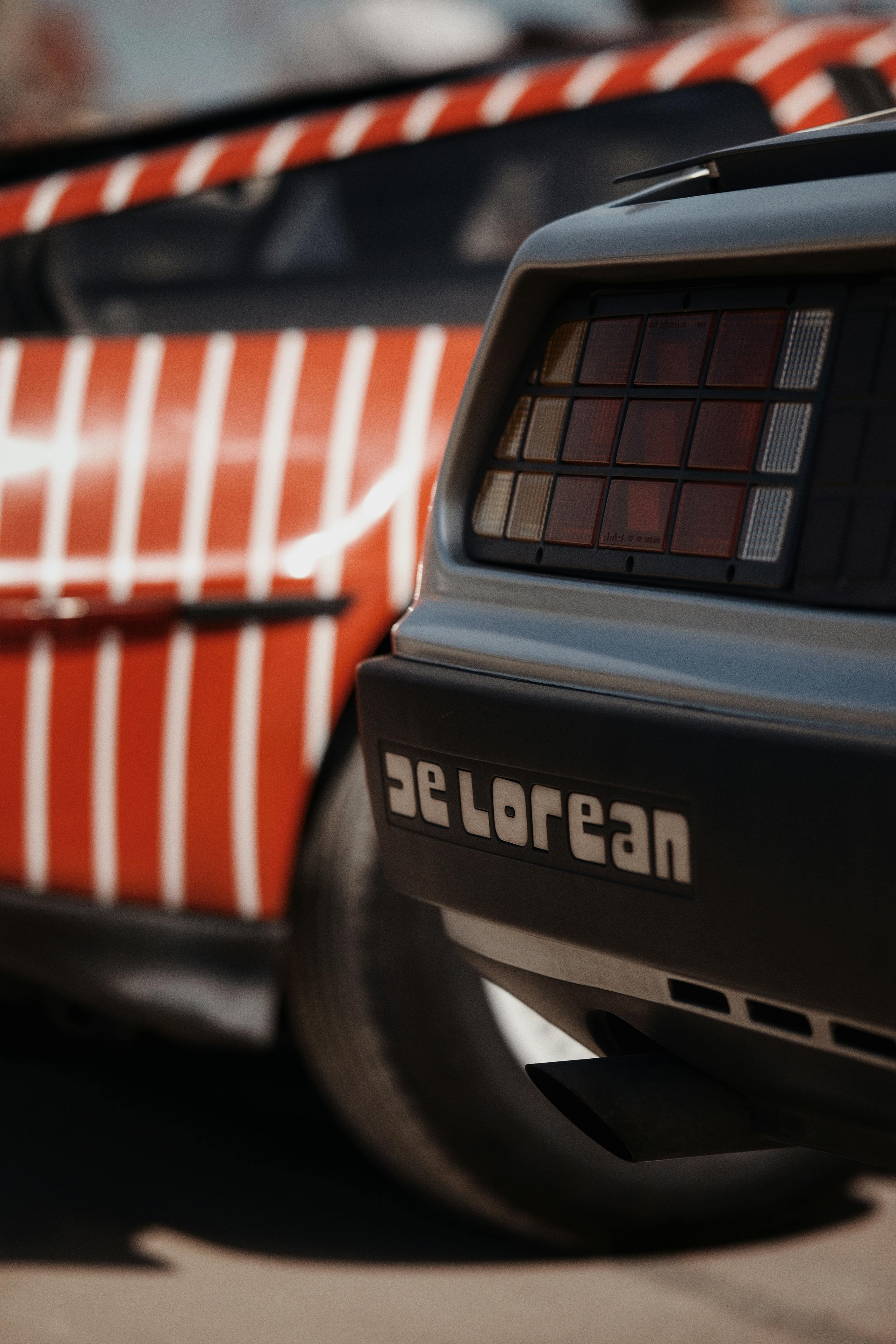 Close-up of Retro DeLorean Car Tail Light · Free Stock Photo