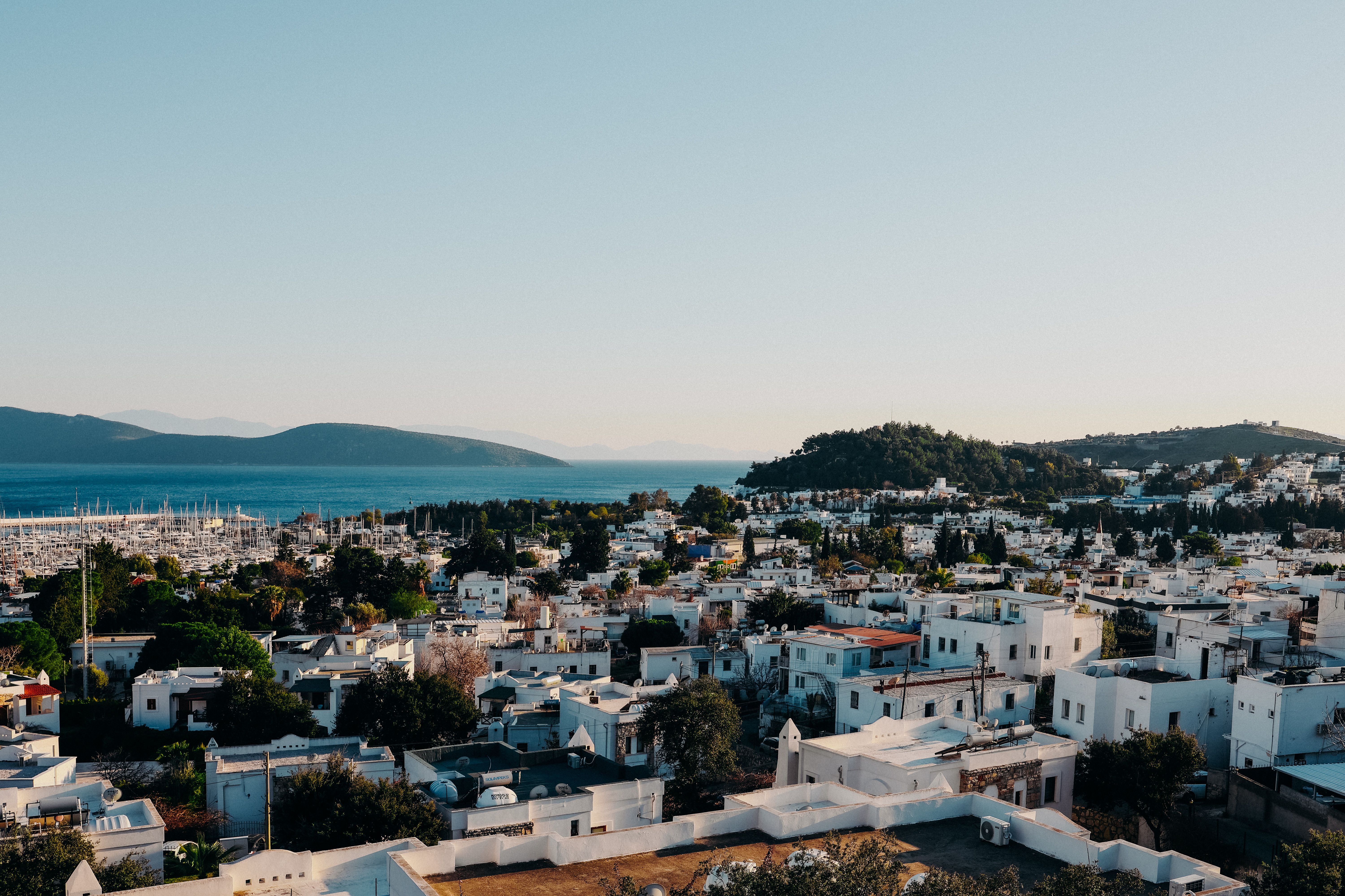 Scenic Aerial View of Bodrum, Turkey Coastline · Free Stock Photo