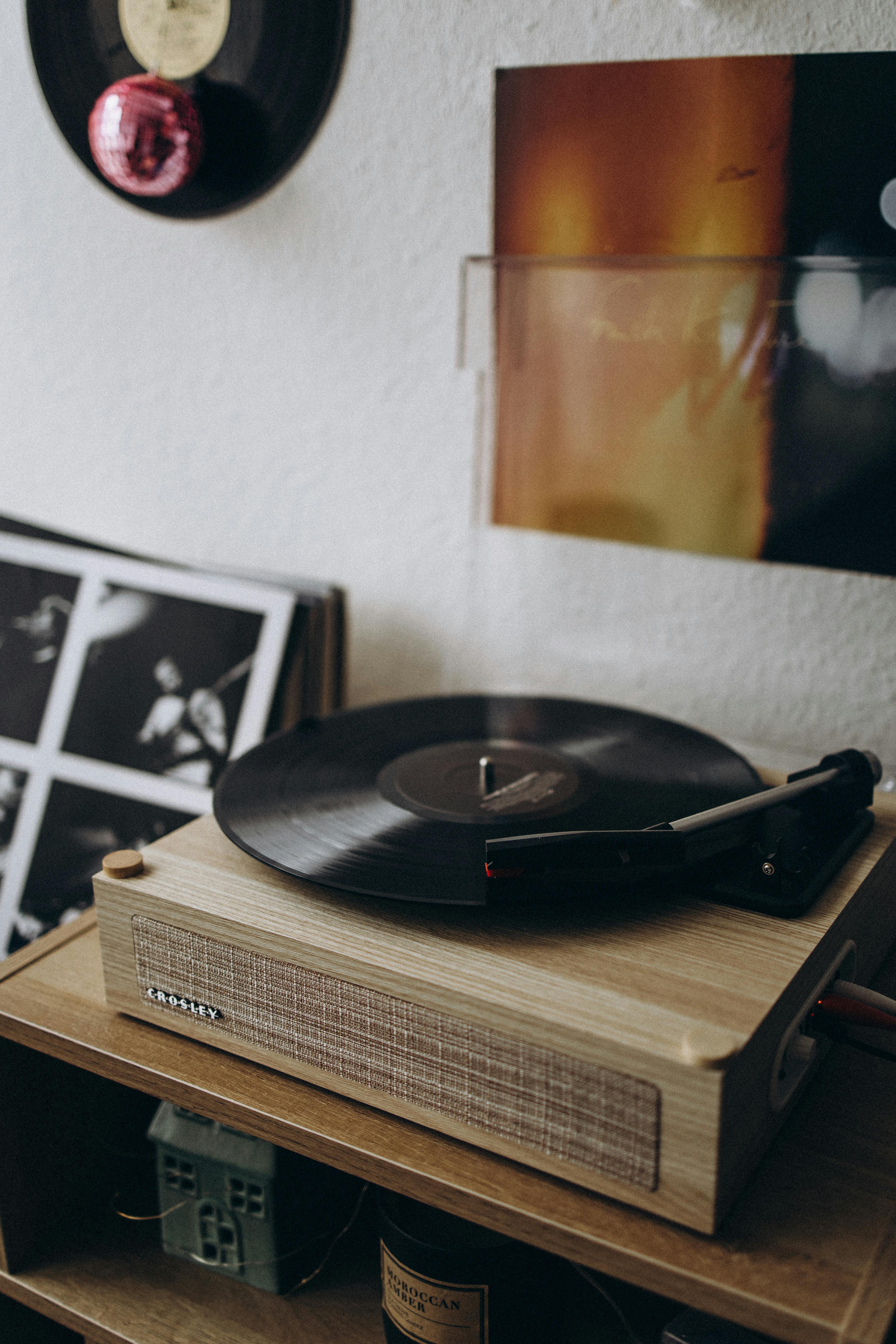 Vinyl Disc on Top of Shelf · Free Stock Photo