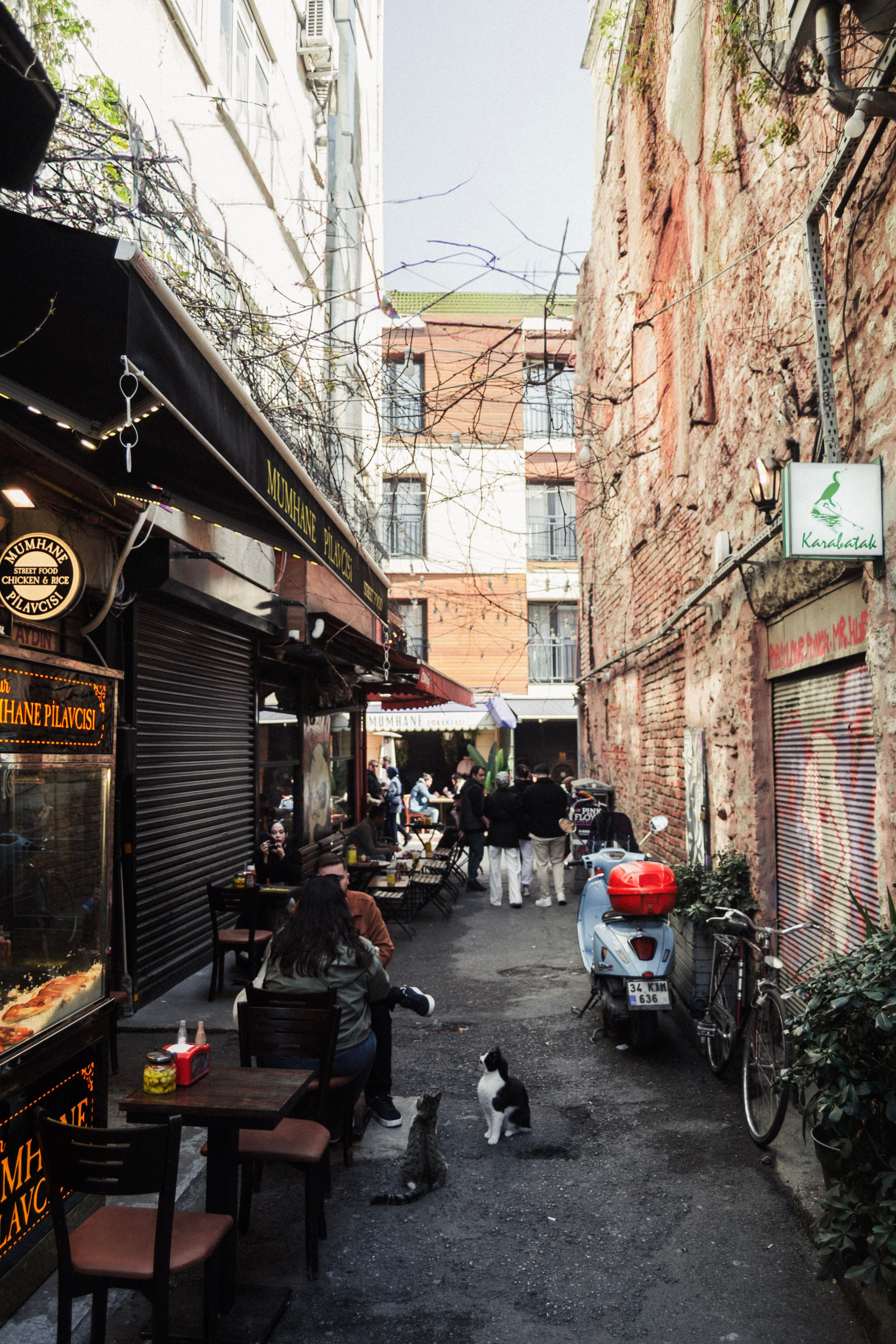 Charming Alleyway Cafe in Urban Neighborhood · Free Stock Photo