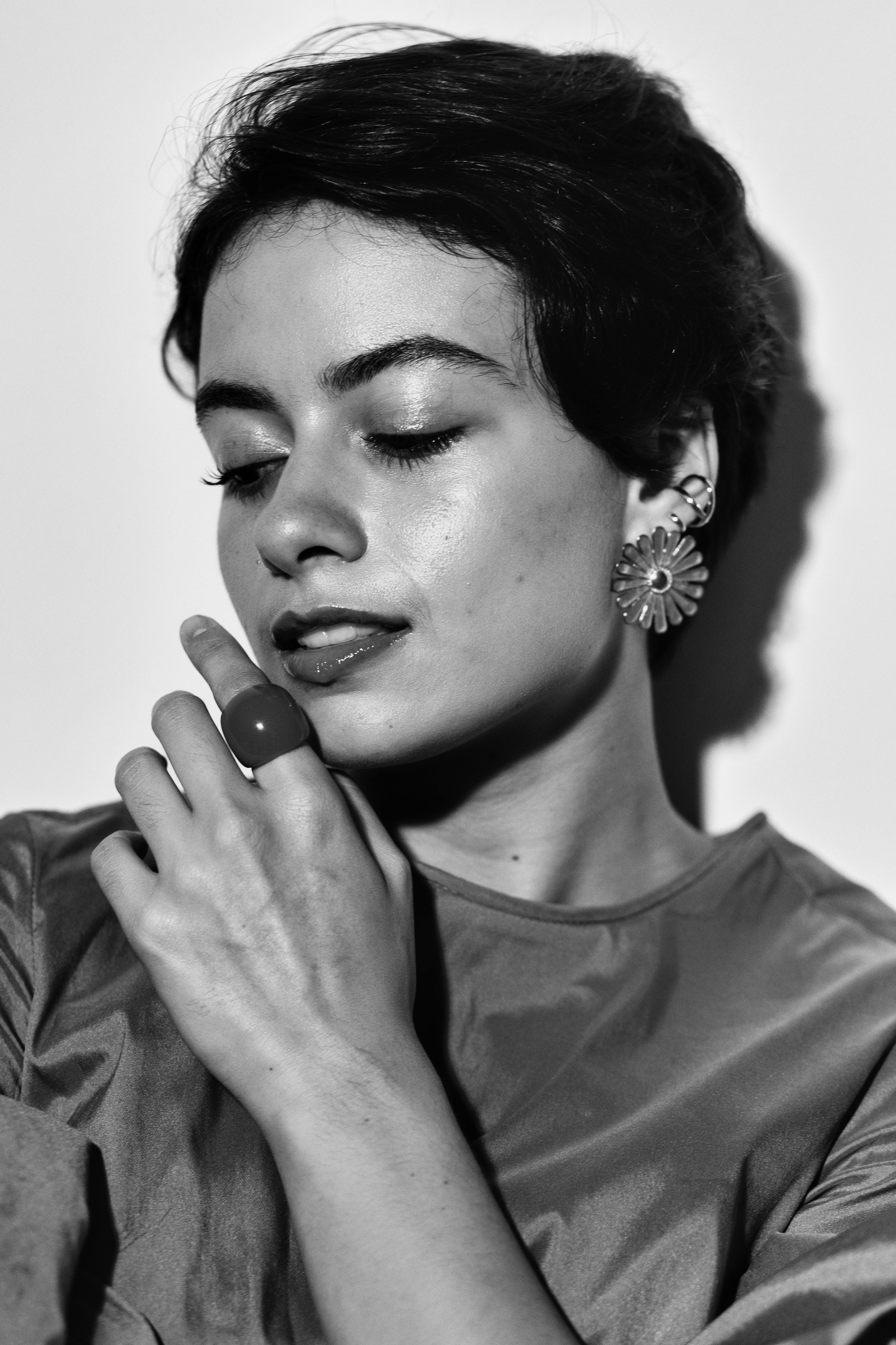 Elegant Black and White Female Portrait · Free Stock Photo