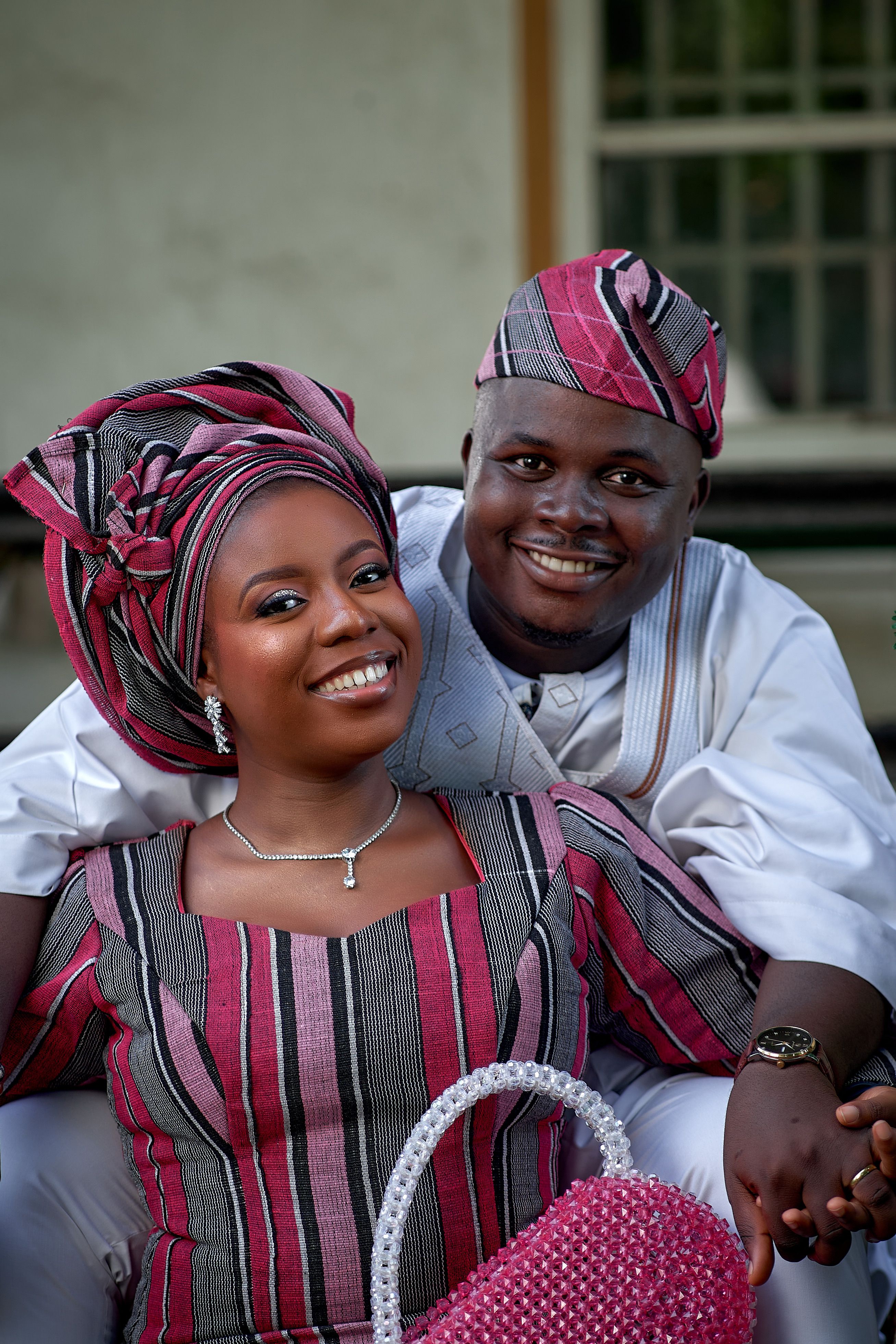 Traditional African Couple in Cultural Attire Smiling · Free Stock Photo
