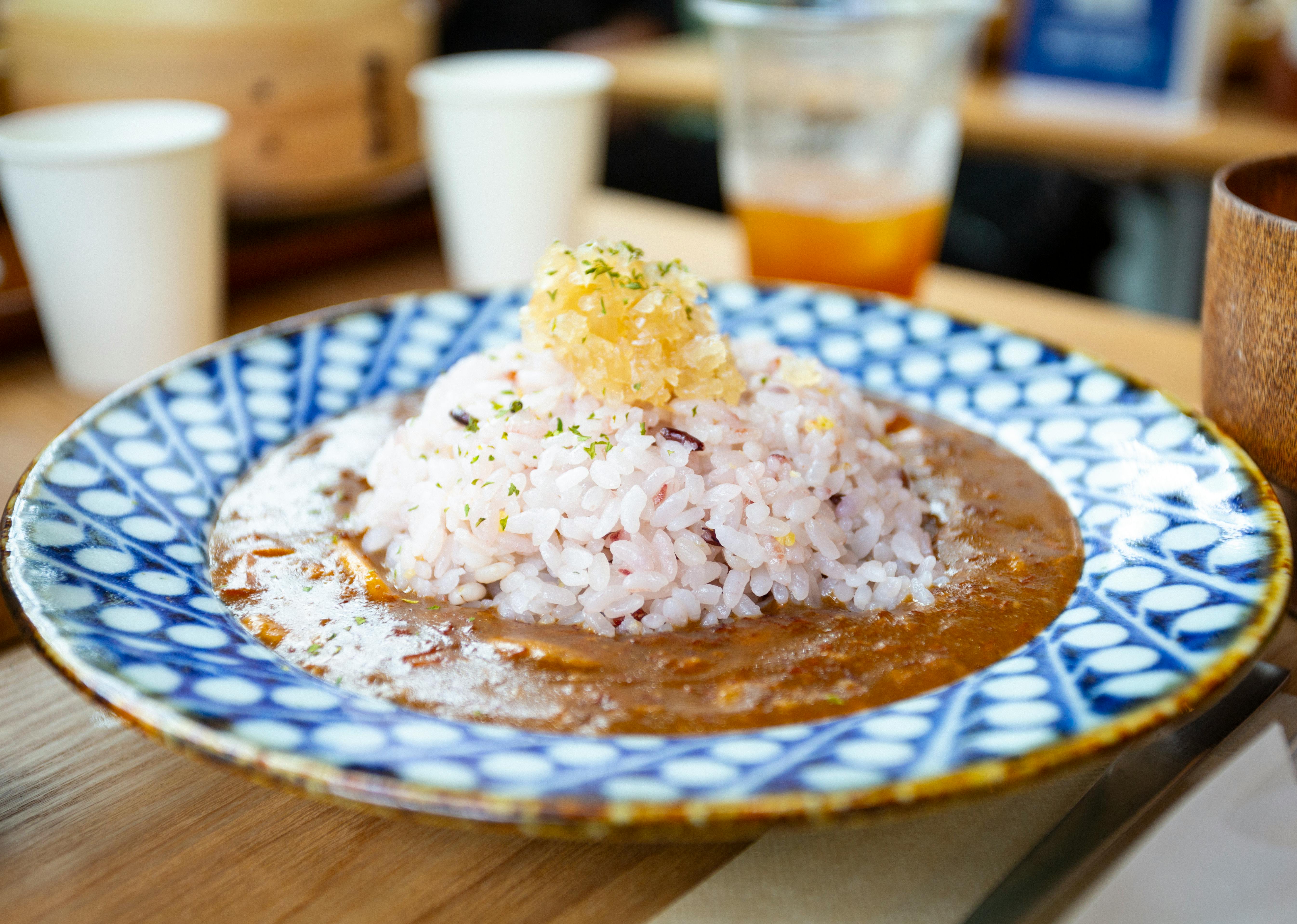 Gourmet Japanese Curry Rice in Tokyo Dining Setting · Free Stock Photo