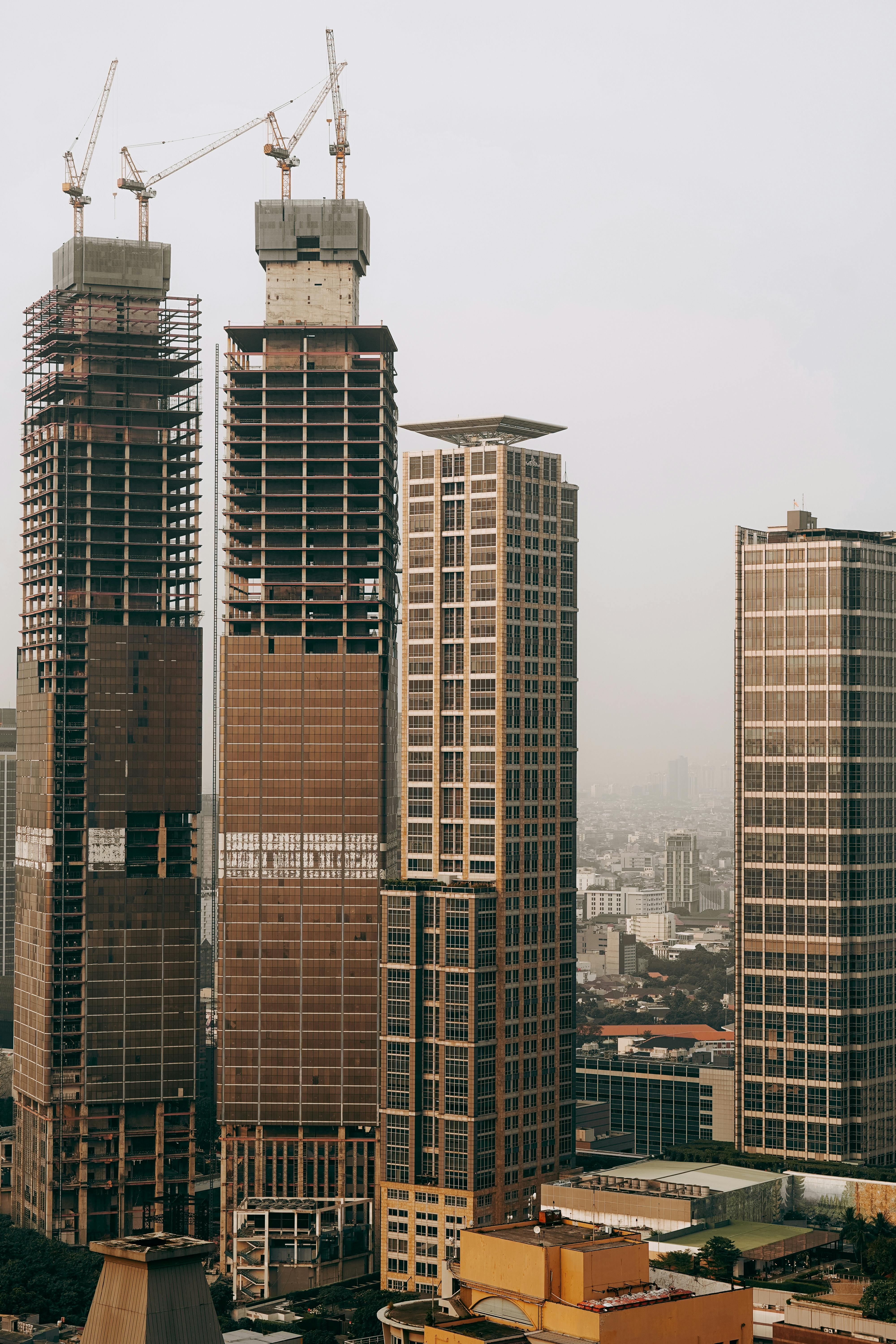 Jakarta High-Rise Building Construction Scene · Free Stock Photo