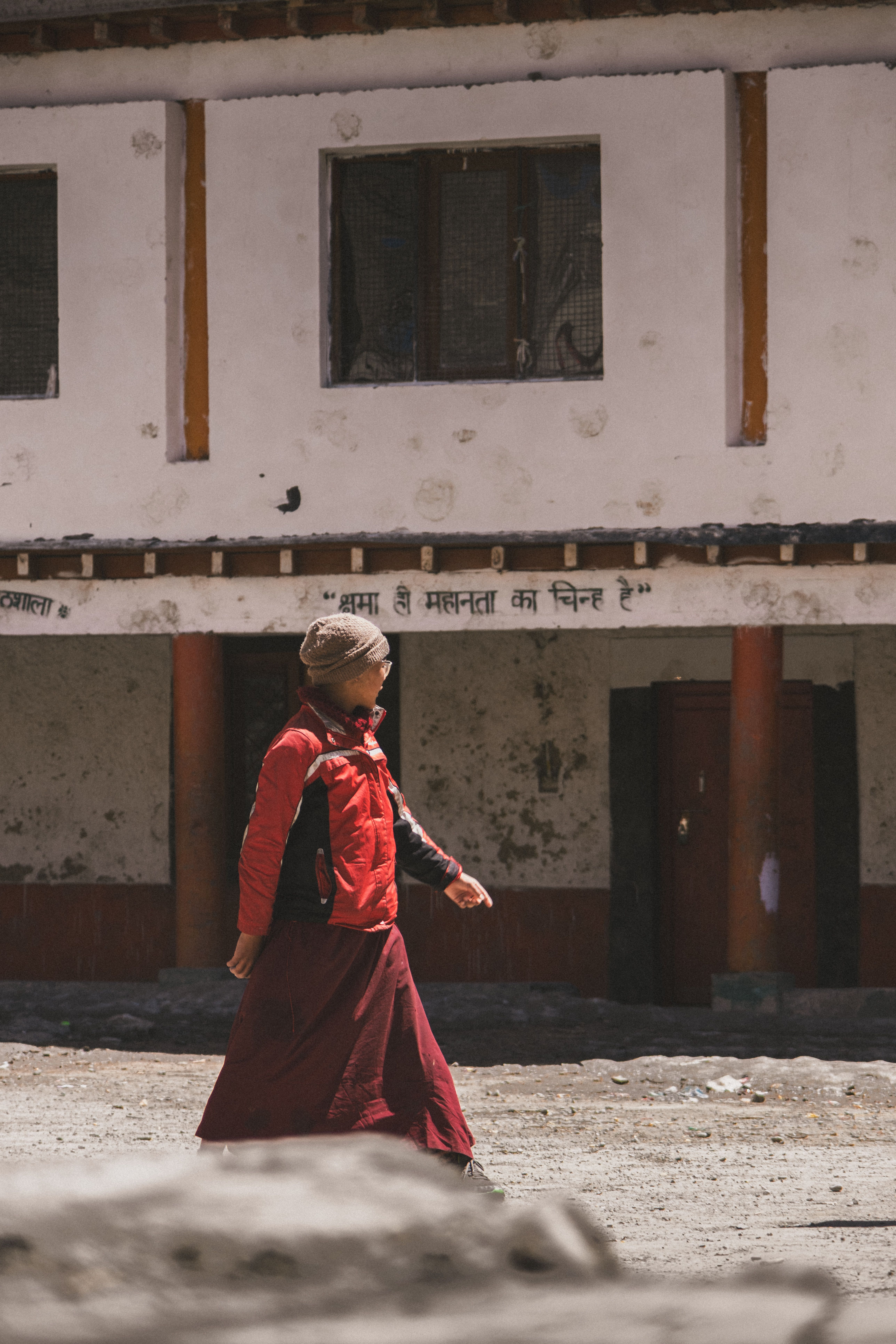 Young Monk Walking in Key, Himachal Pradesh, India · Free Stock Photo