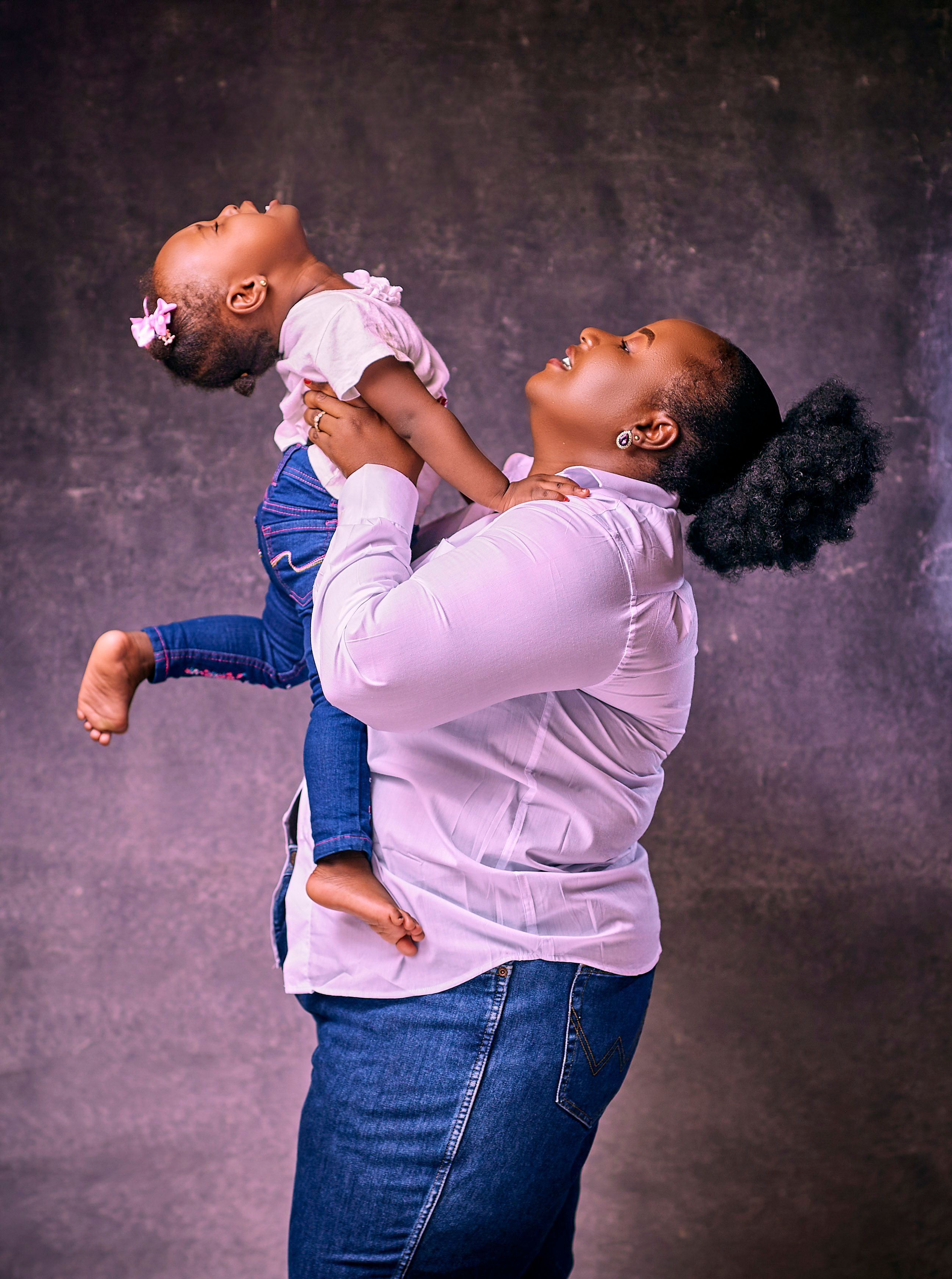 Joyful Mother and Child Portrait in Studio · Free Stock Photo