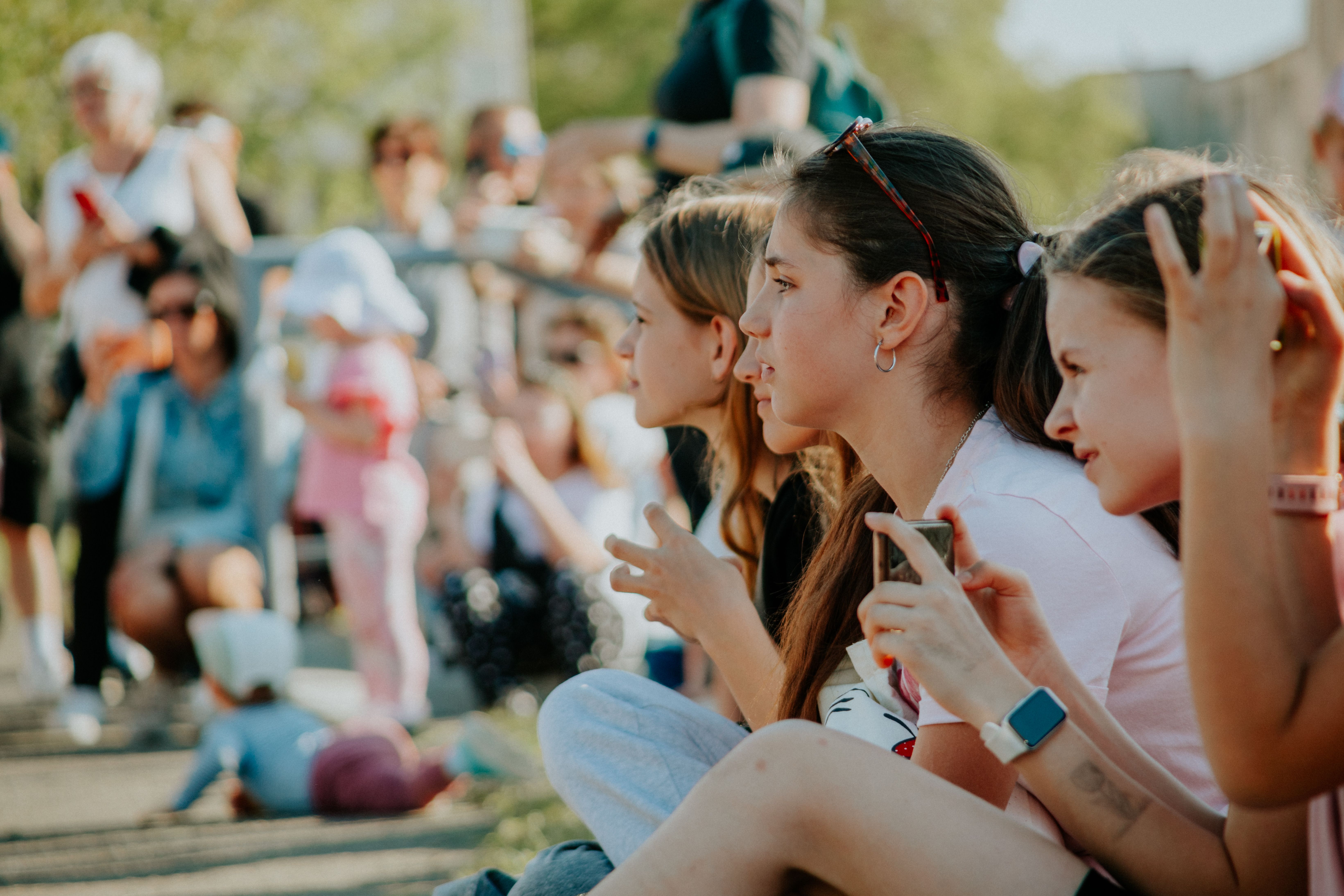 Teenagers at Outdoor Event Enjoying Summer · Free Stock Photo