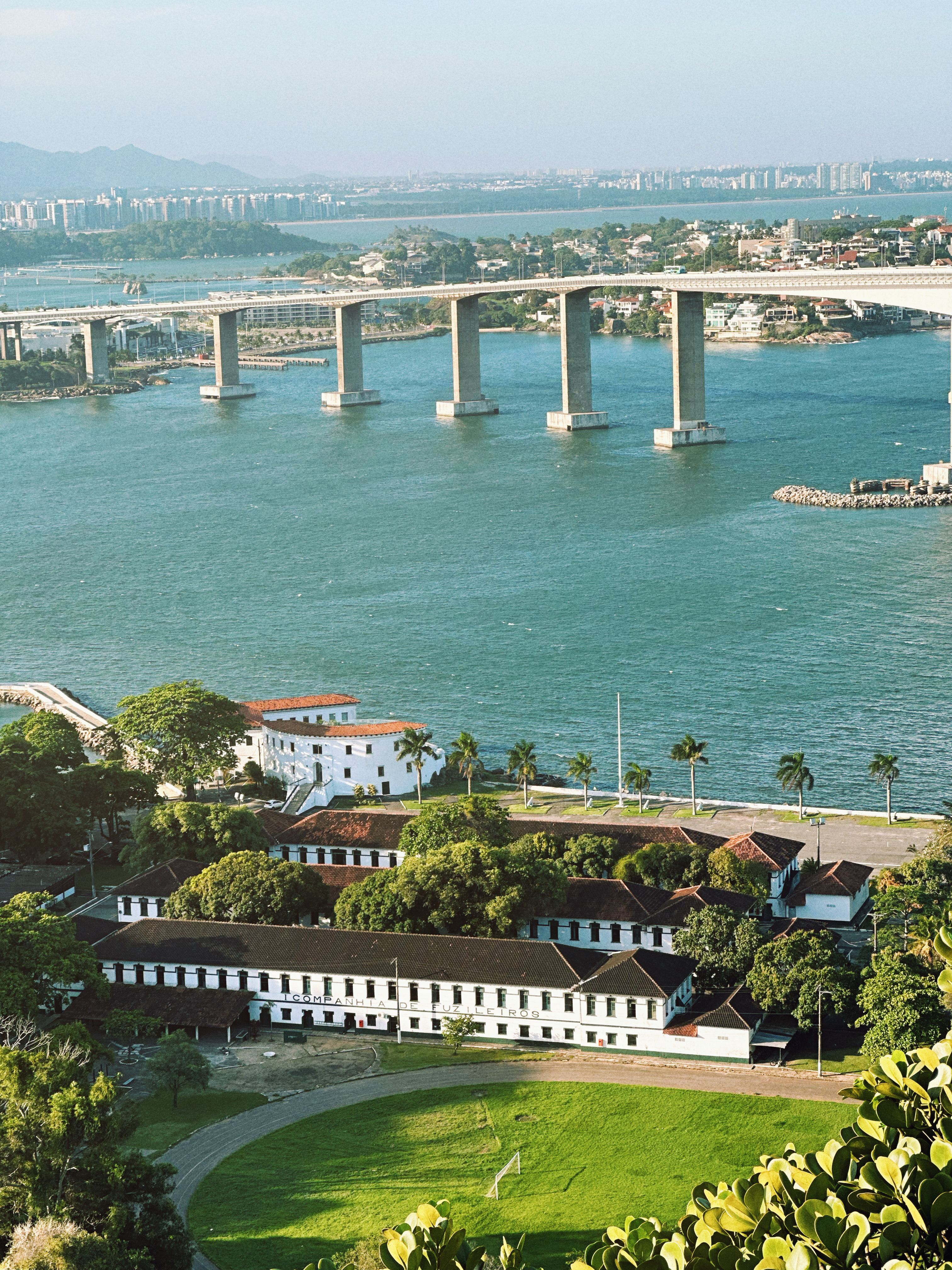 Aerial View of Penha Convent and Bridge in Brazil · Free Stock Photo