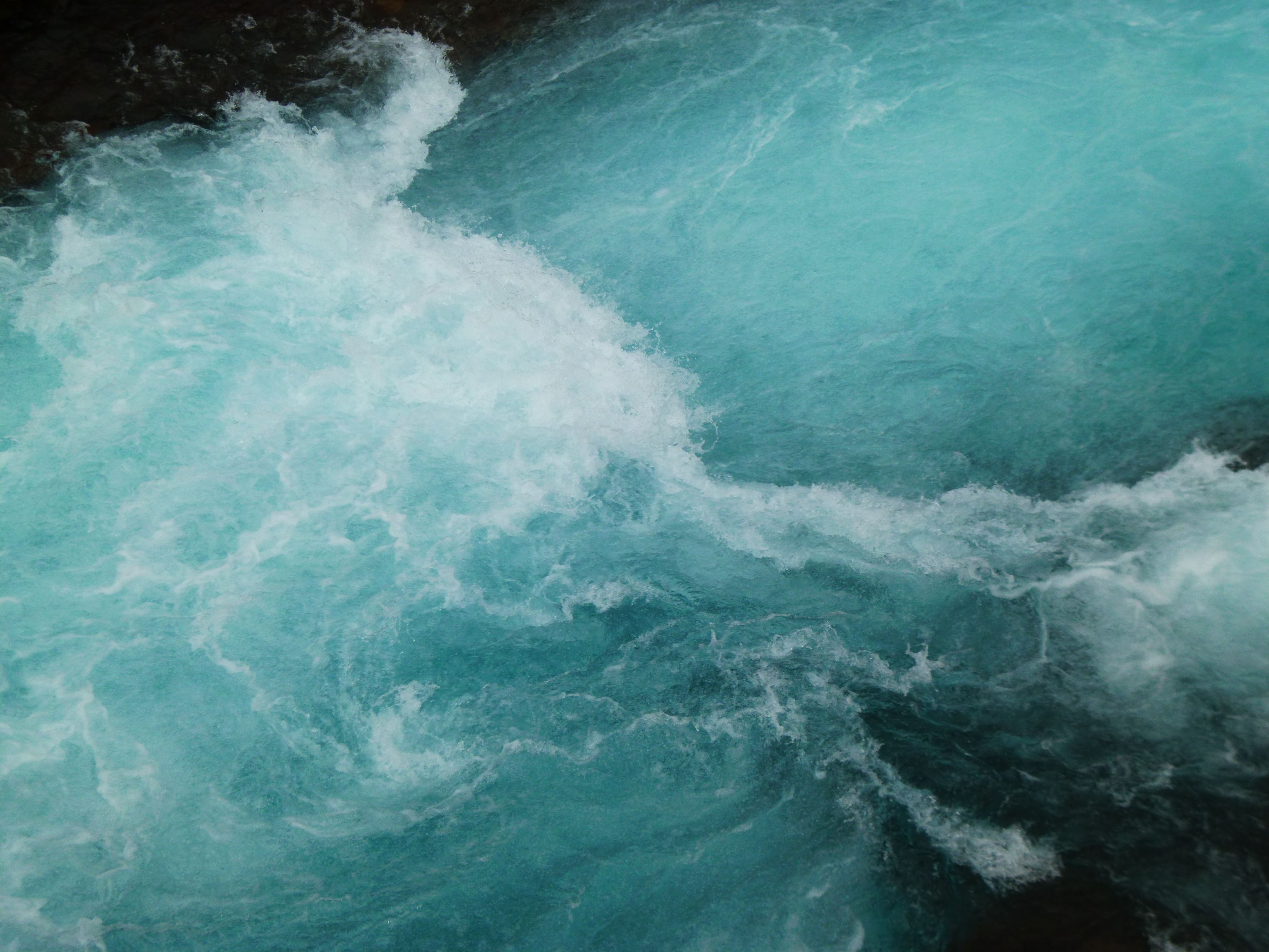 Dynamic Turquoise River Rapids Top View · Free Stock Photo