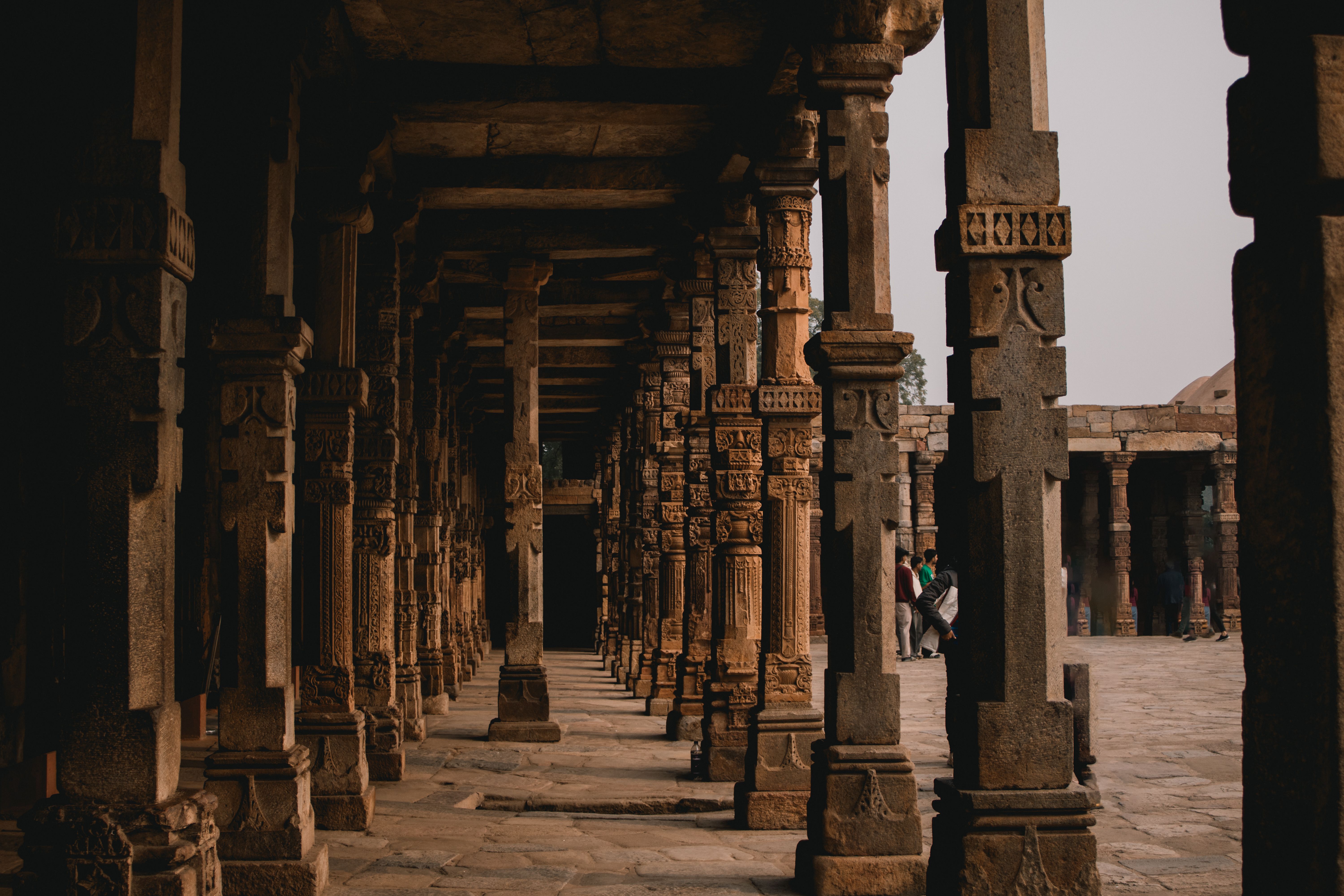 Brown Concrete Columns · Free Stock Photo