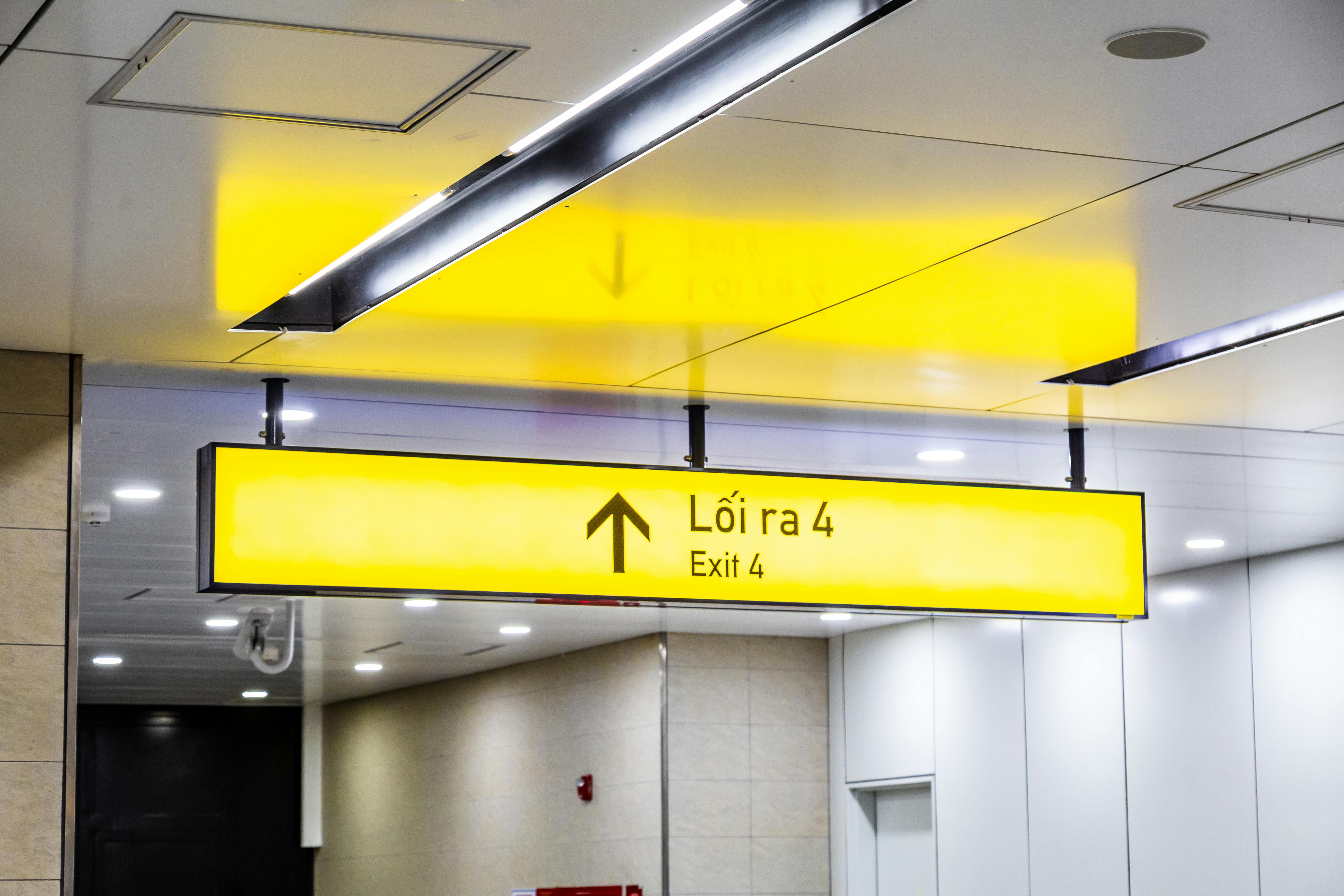 Ho Chi Minh City Metro Exit Sign in Vietnamese · Free Stock Photo