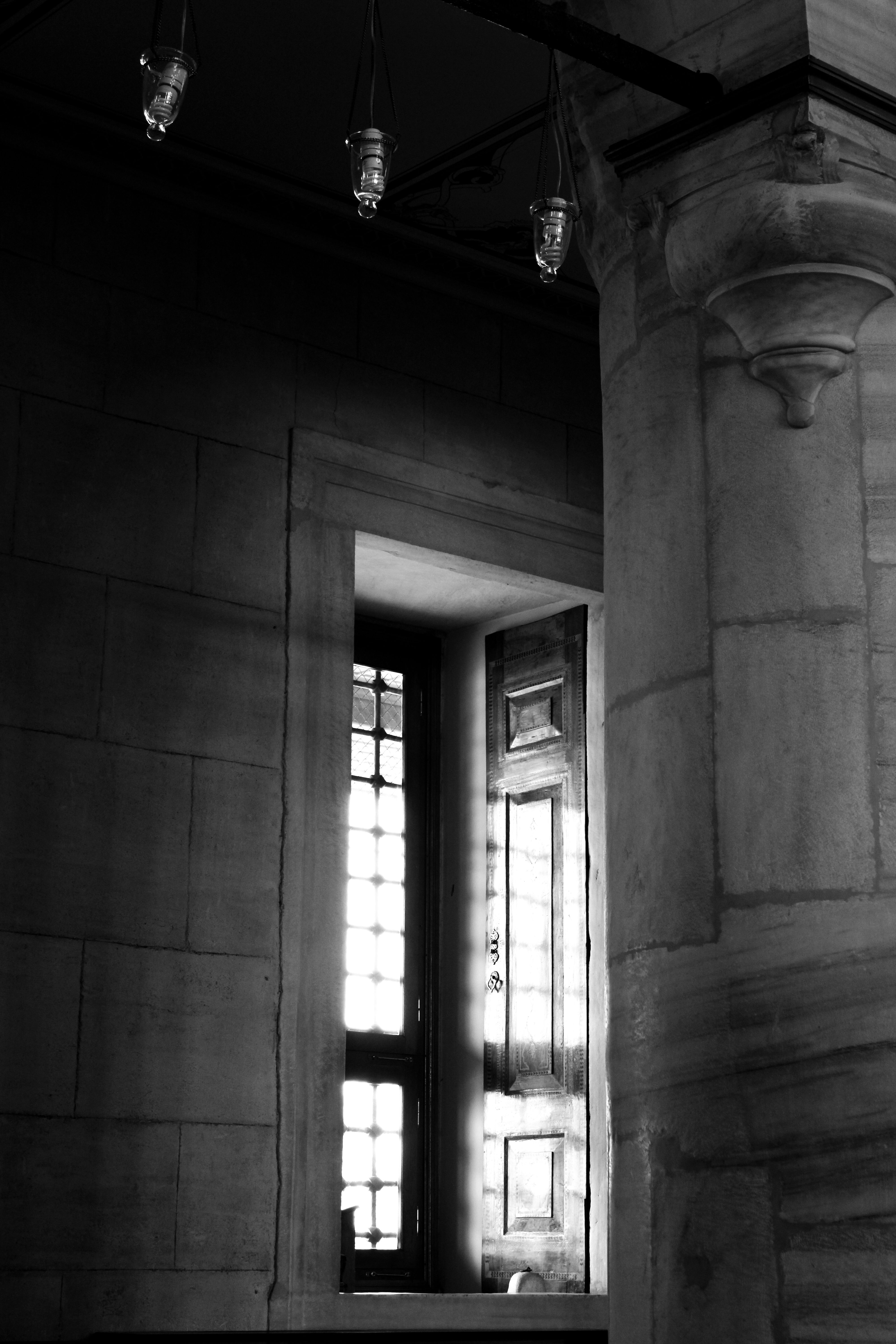 Historic Window in Black and White Setting · Free Stock Photo