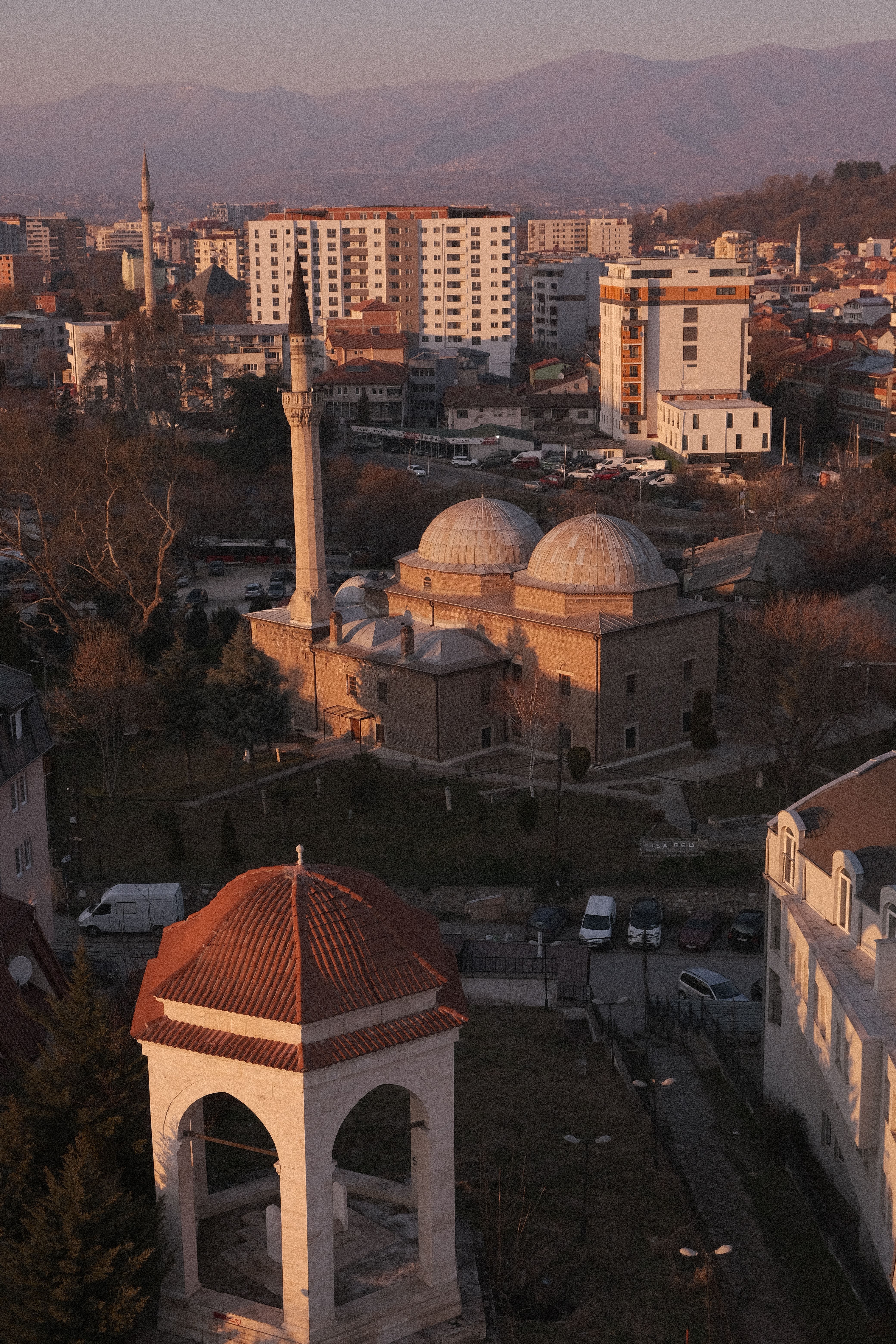 Aerial View of Skopje at Sunset · Free Stock Photo