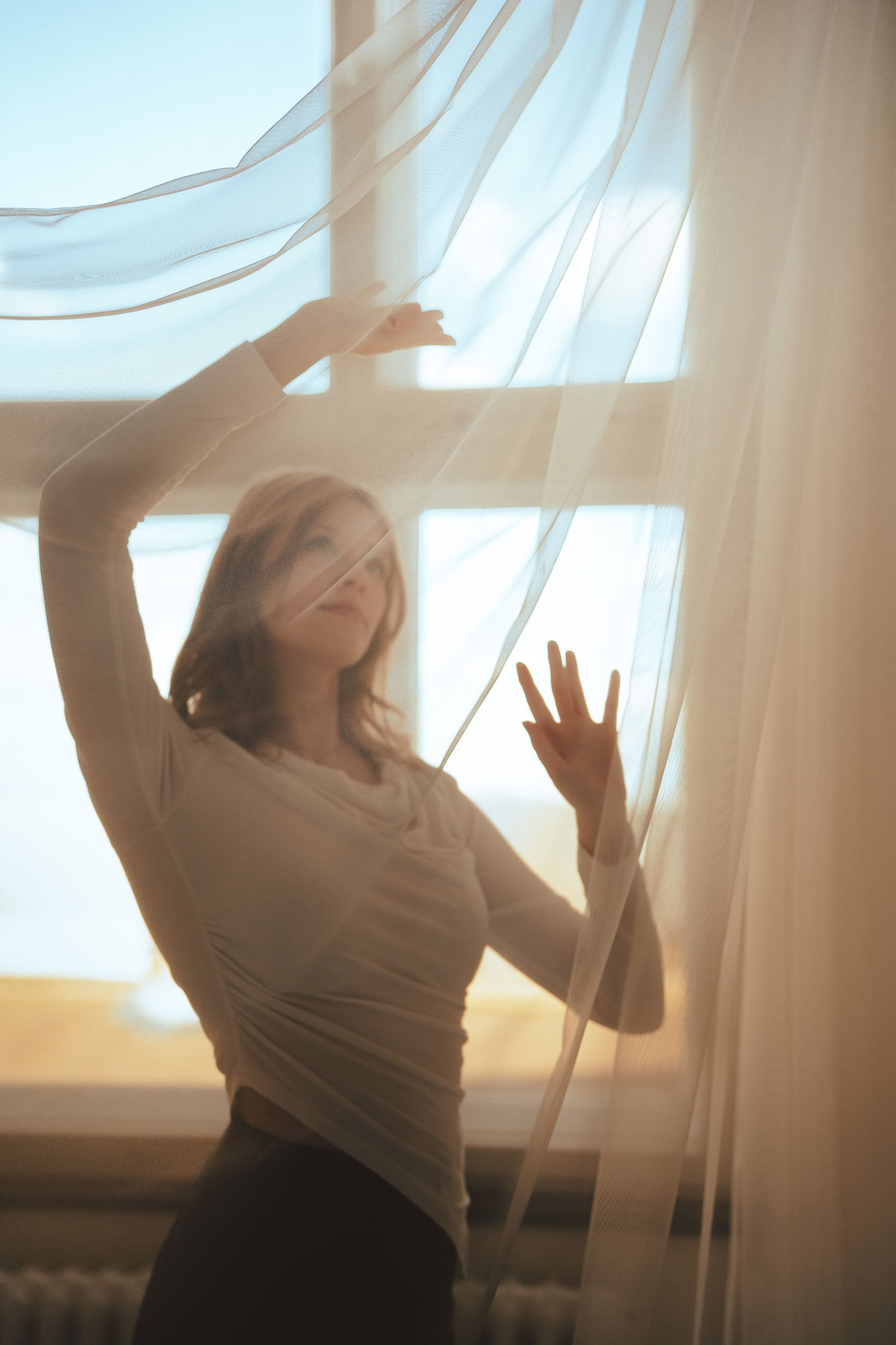 Woman Behind Curtain Photos, Download The BEST Free Woman Behind ...