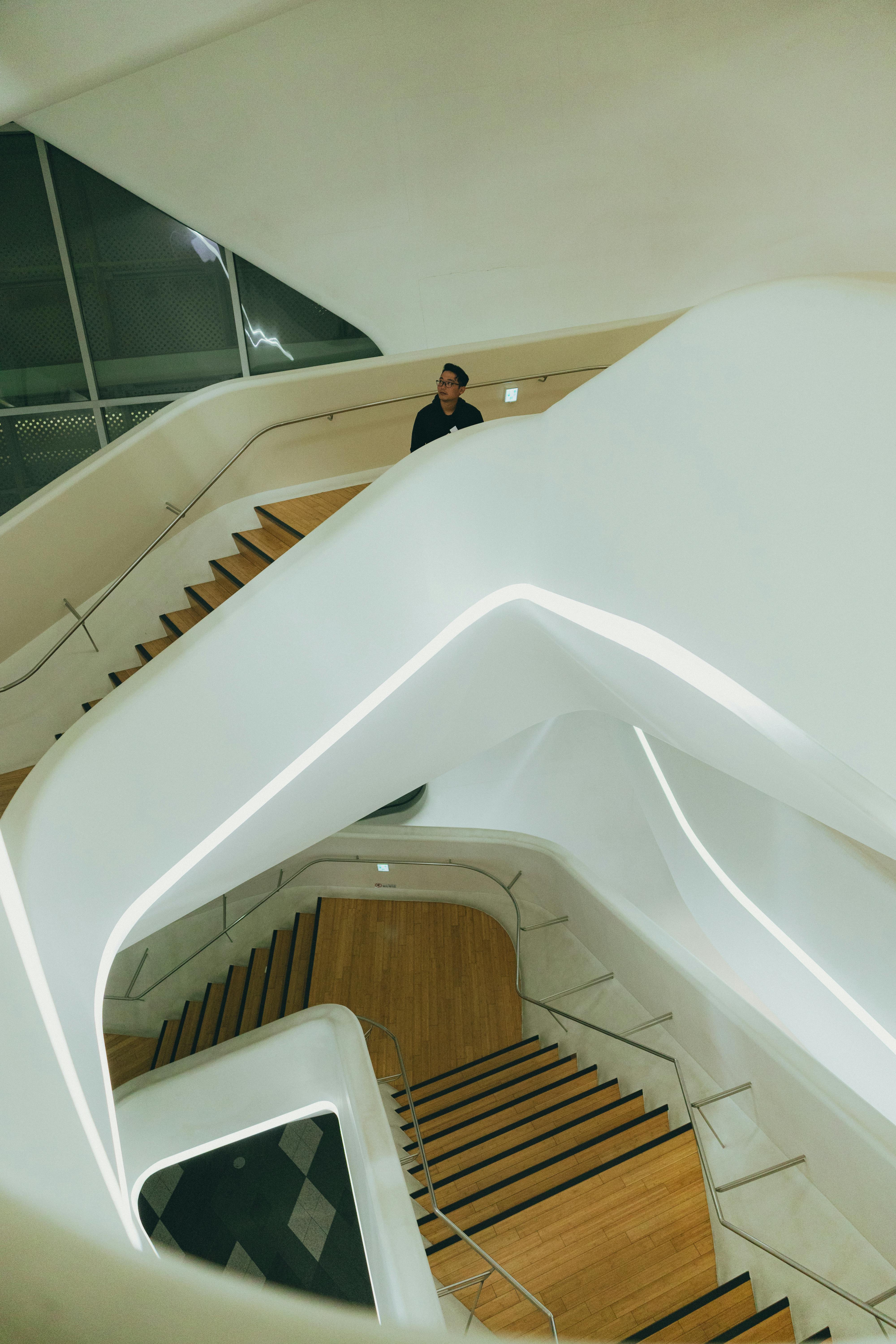 Modern Architectural Spiral Staircase in Seoul · Free Stock Photo