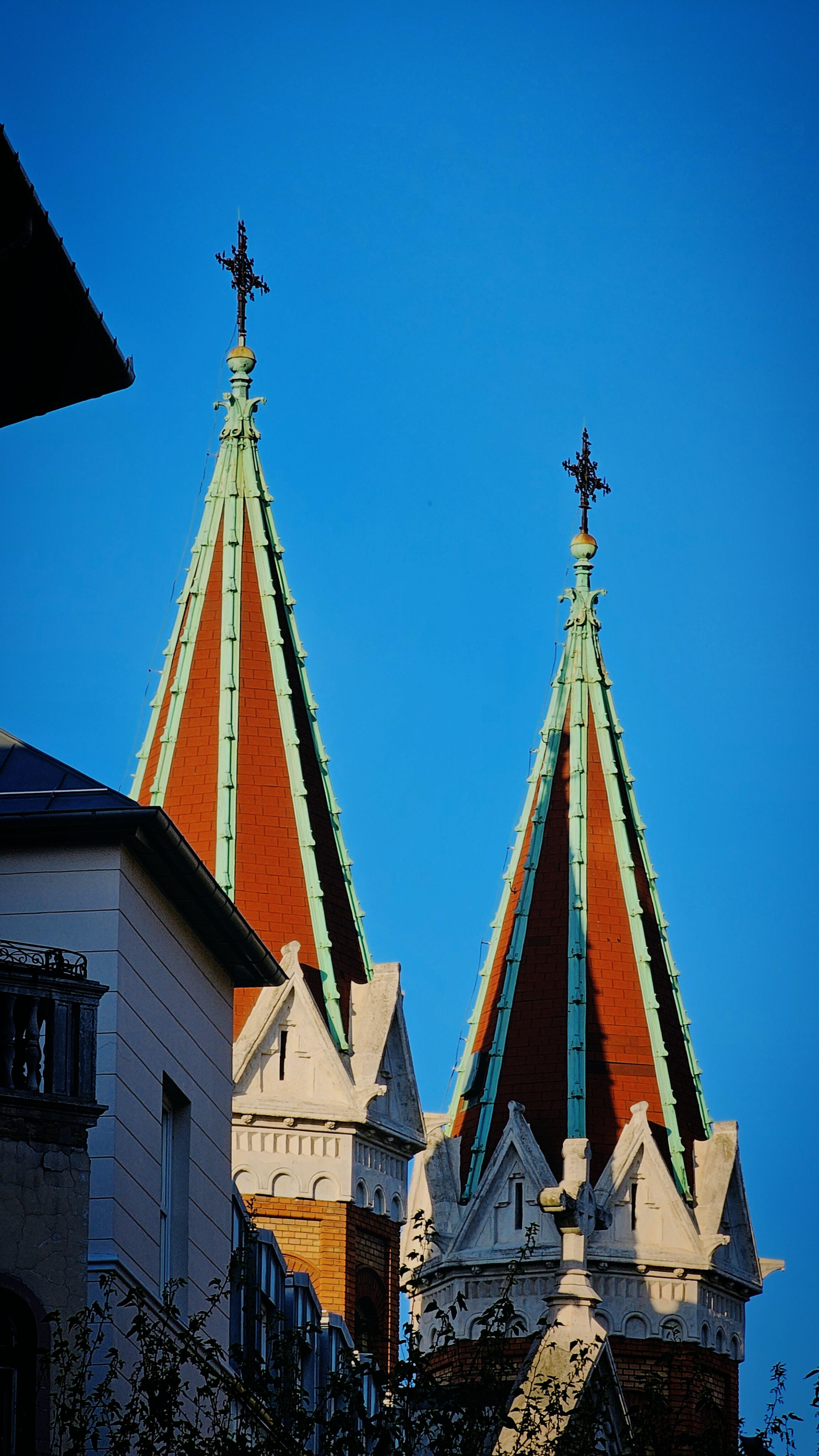Gothic Church Towers Against Clear Blue Sky · Free Stock Photo