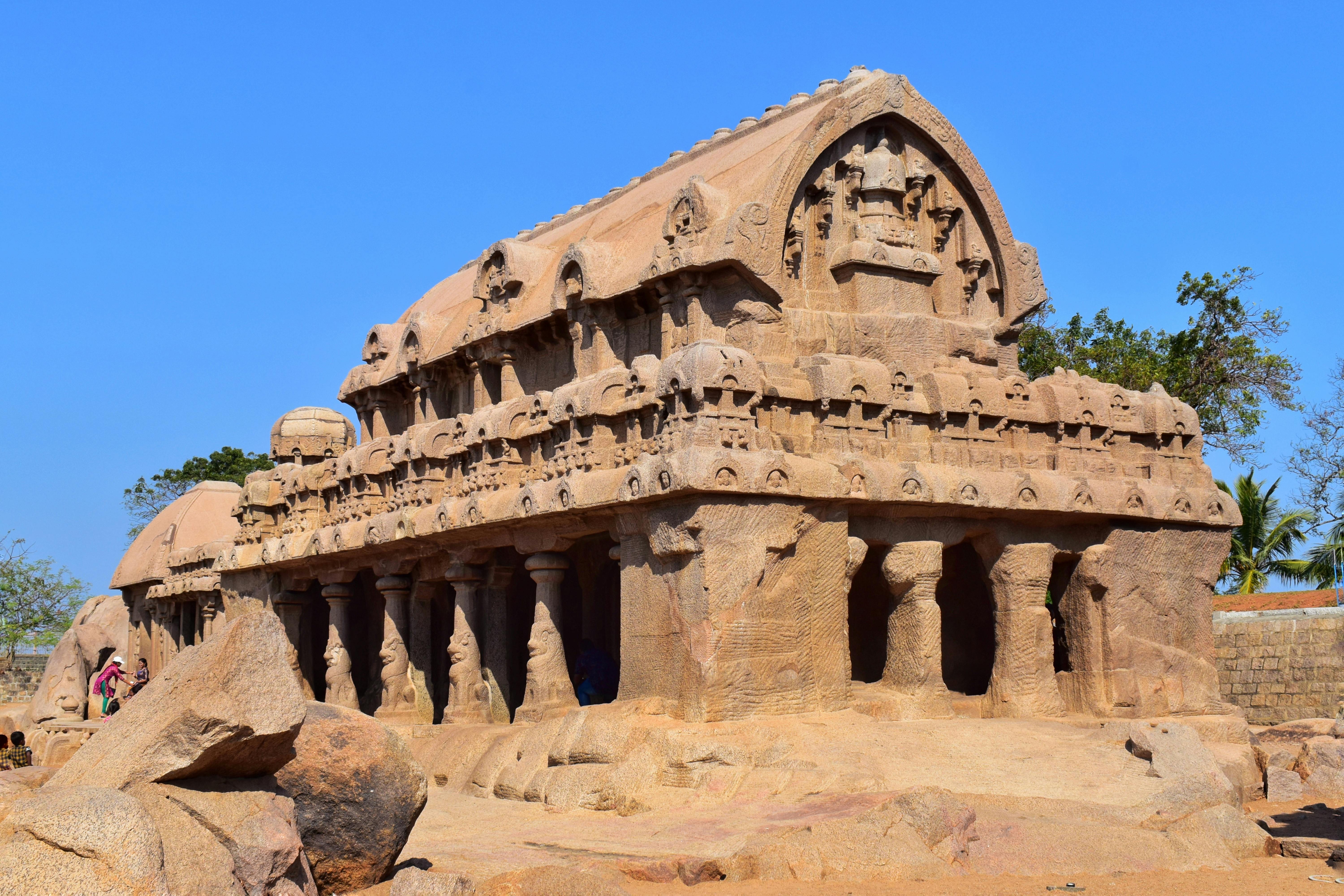 Pancha Rathas Monument in Mahabalipuram, India · Free Stock Photo