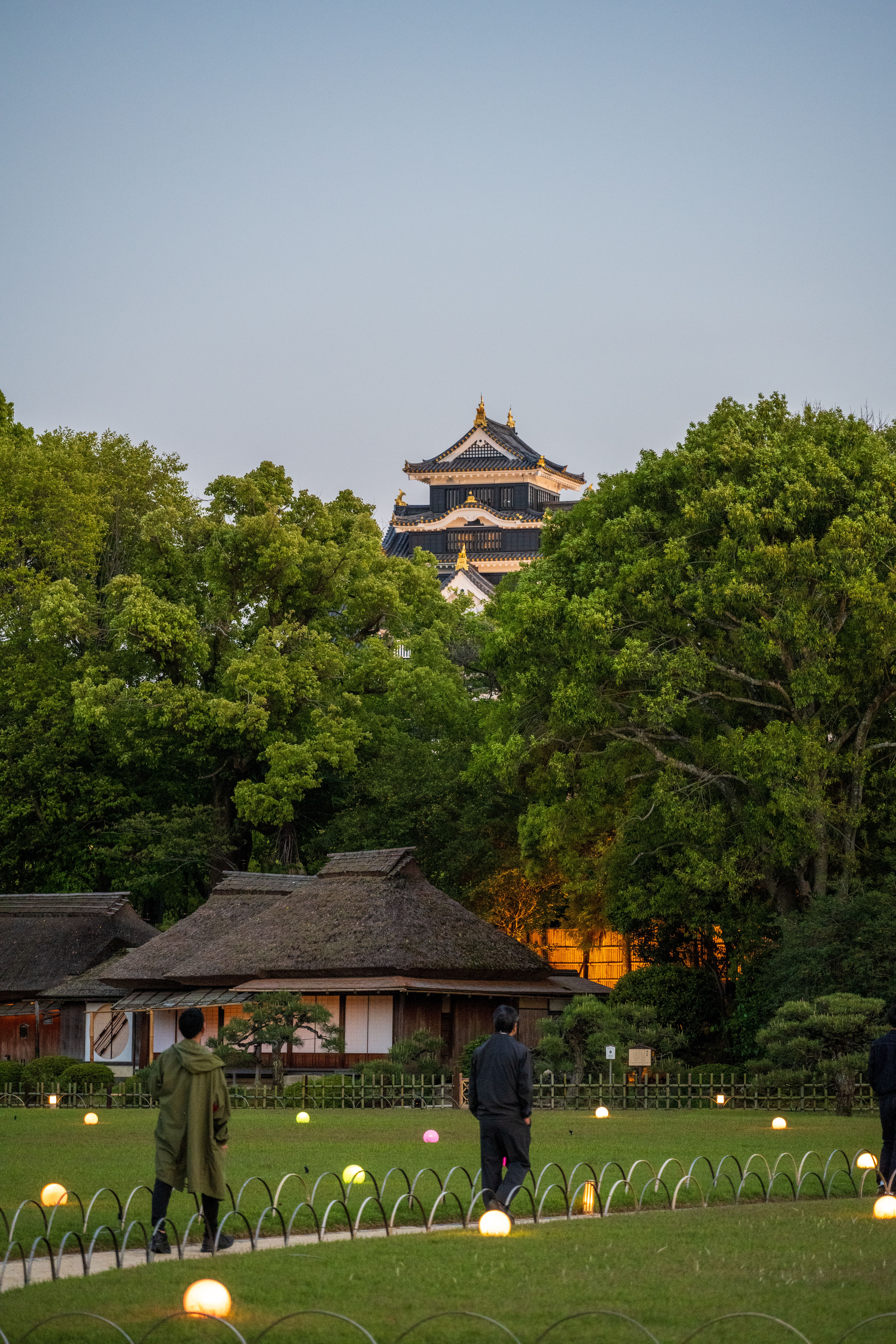 Scenic View of Okayama Castle at Dusk · Free Stock Photo