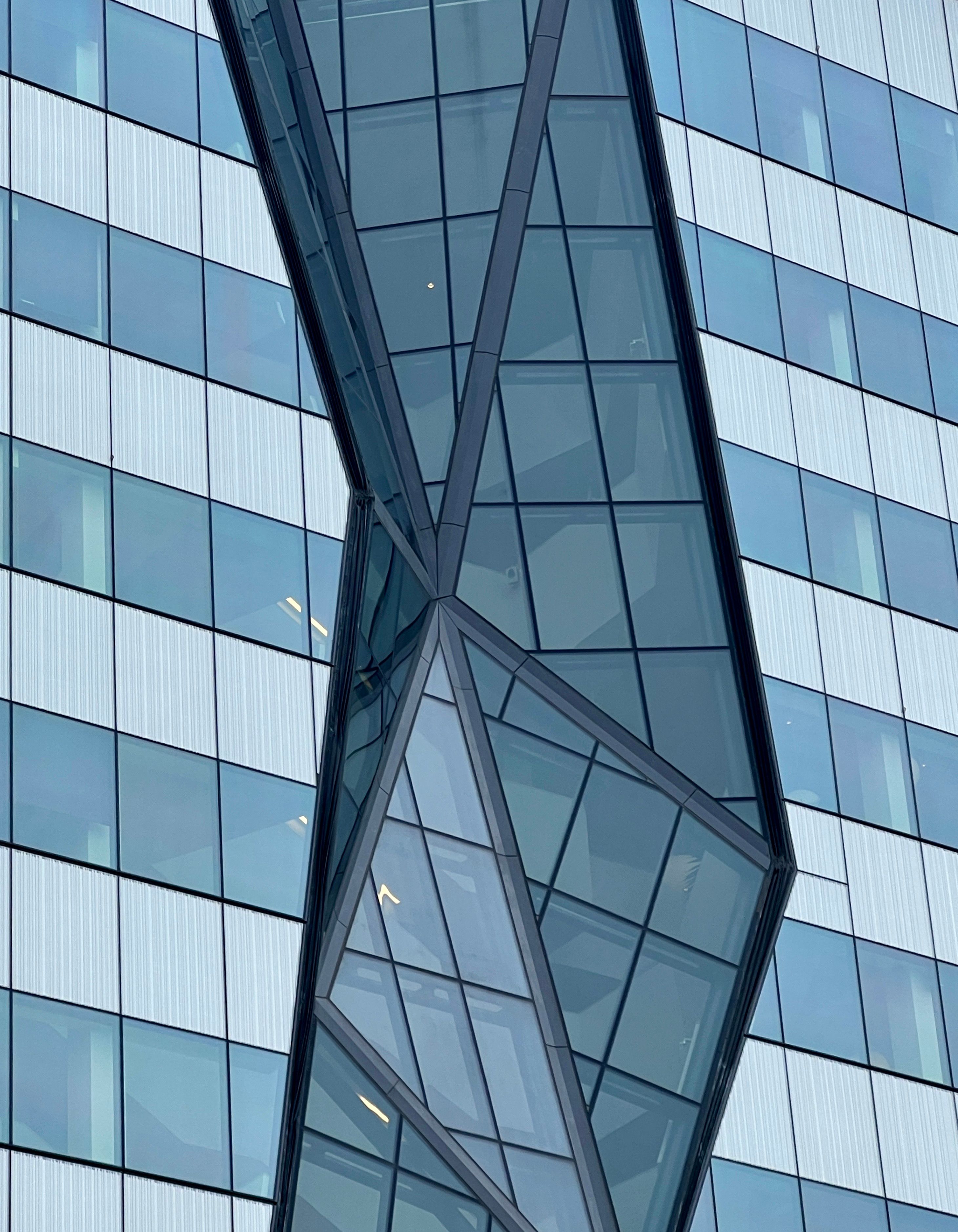 Modern Architectural Glass Facade Detail · Free Stock Photo