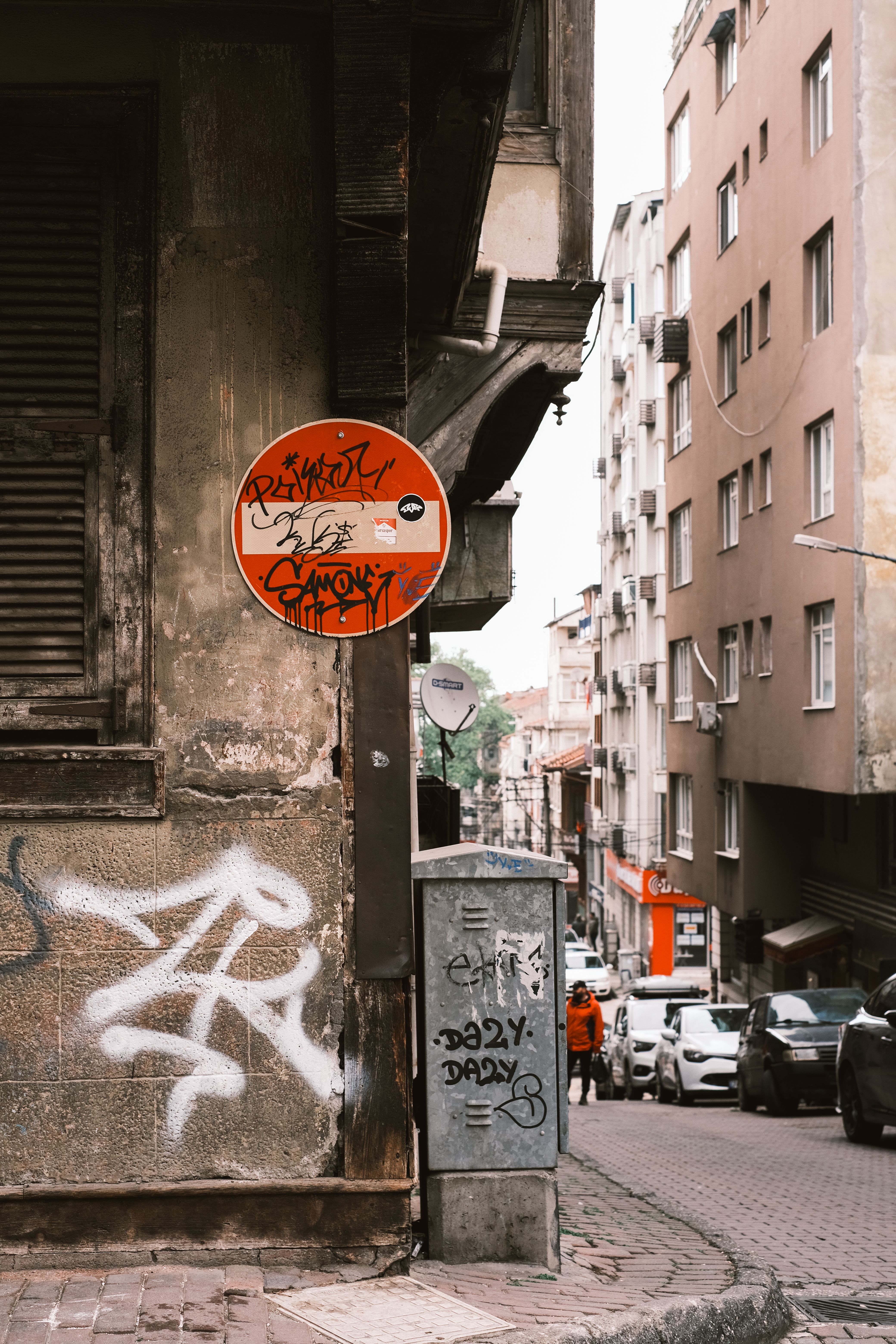 Urban Street Scene in Bursa with Graffiti Art · Free Stock Photo