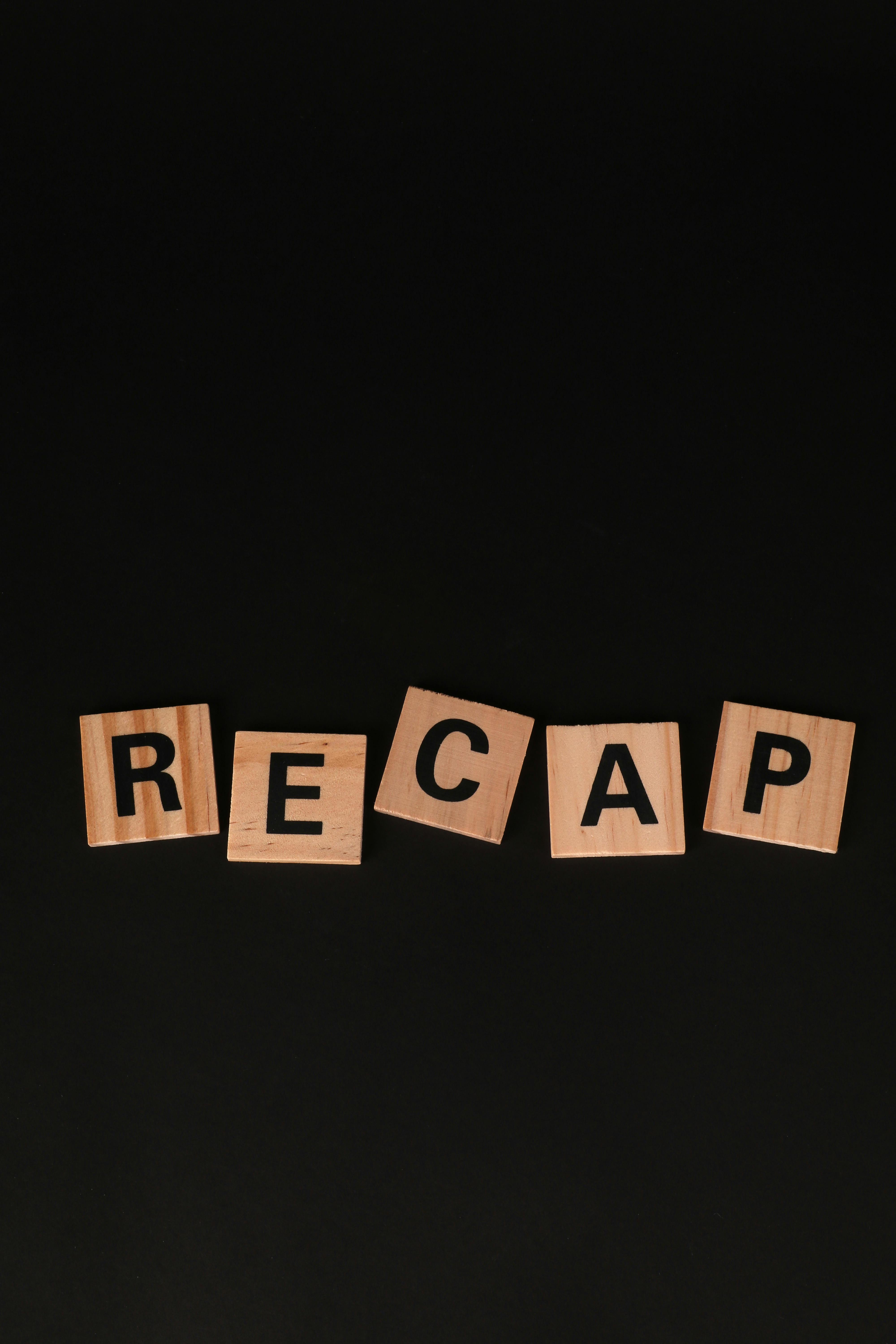 Wooden Letter Tiles Spelling Recap · Free Stock Photo