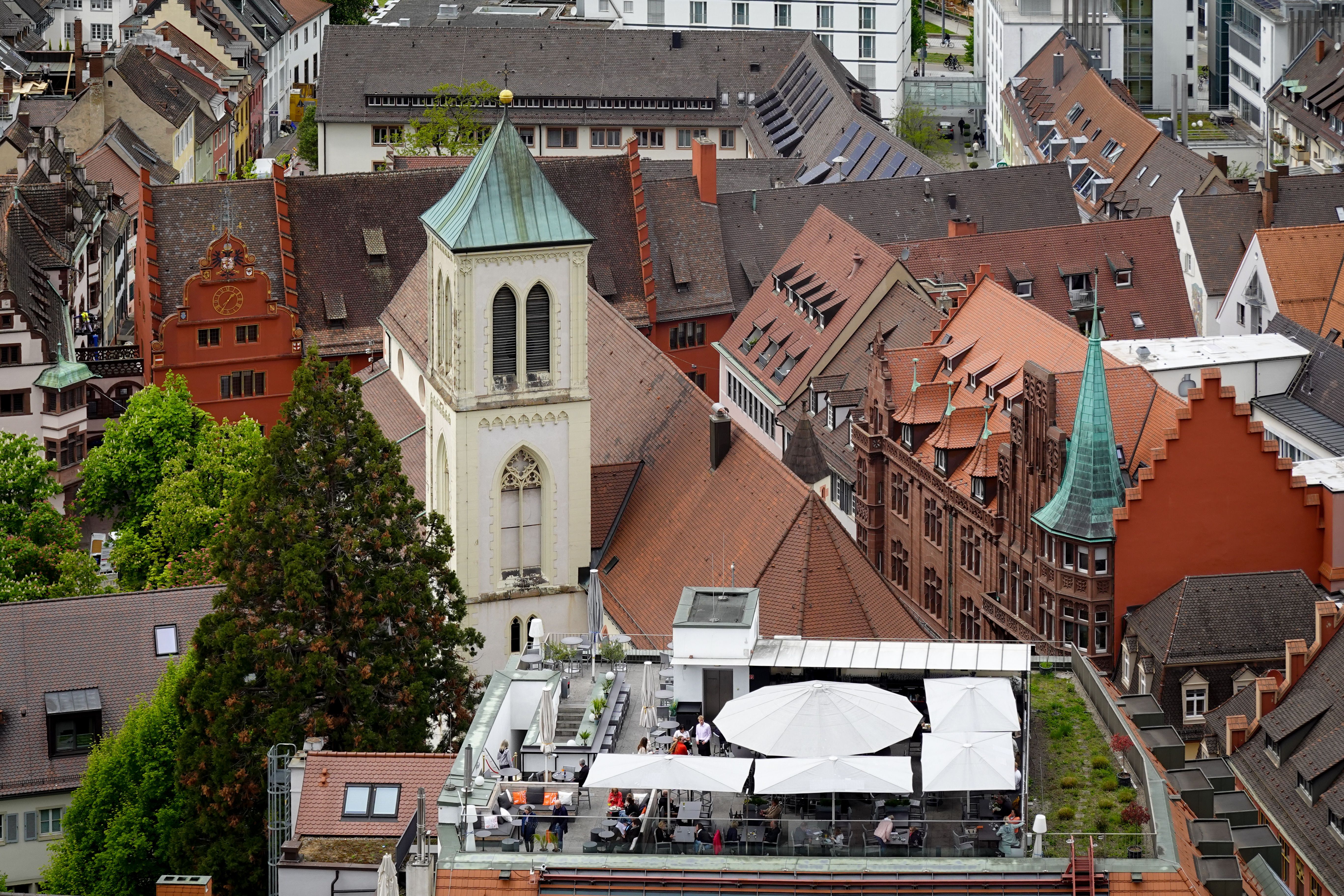 Aerial View of Freiburg's Historic Architecture · Free Stock Photo