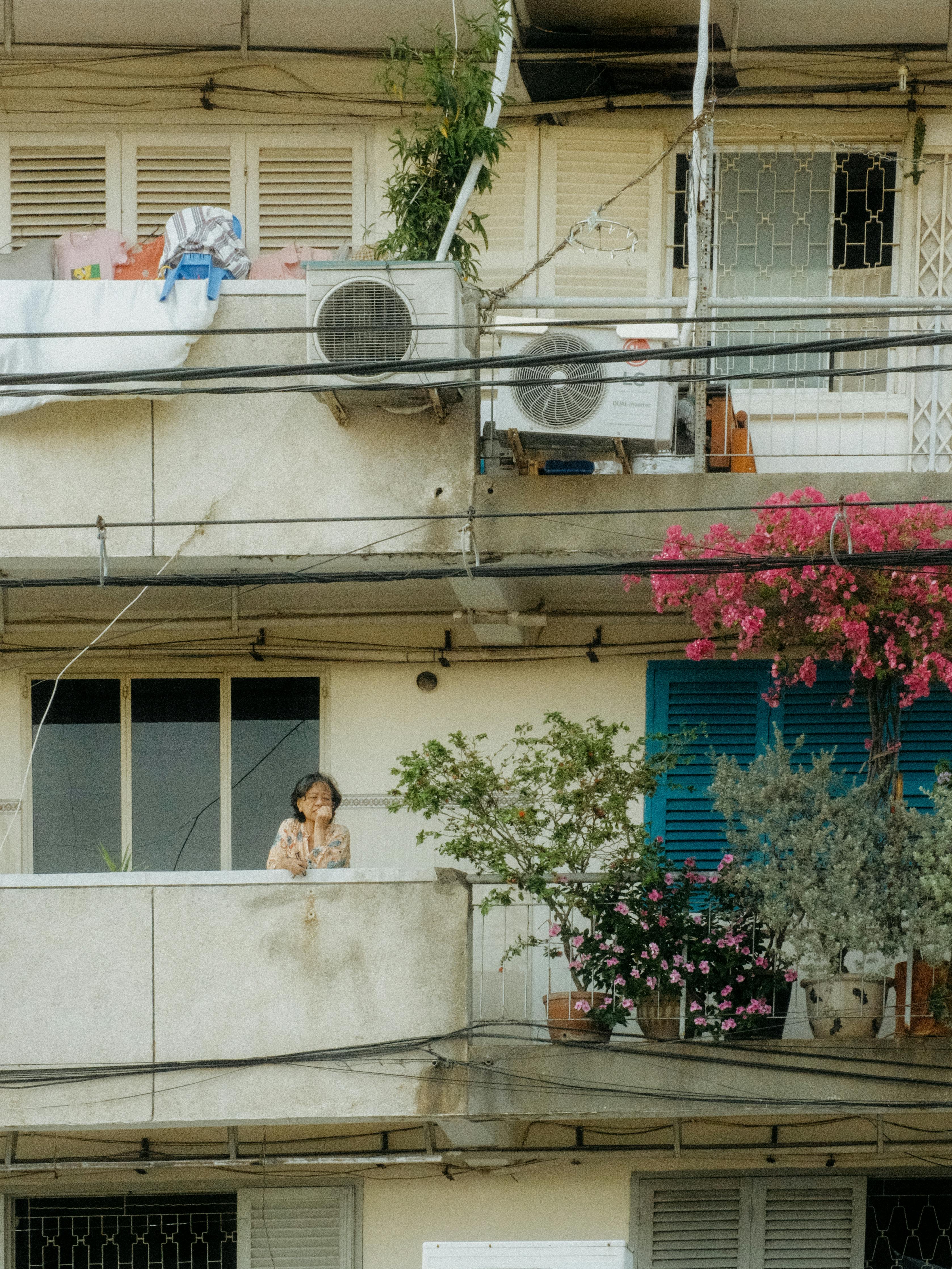 Charming Urban Balcony Scene in Ho Chi Minh · Free Stock Photo
