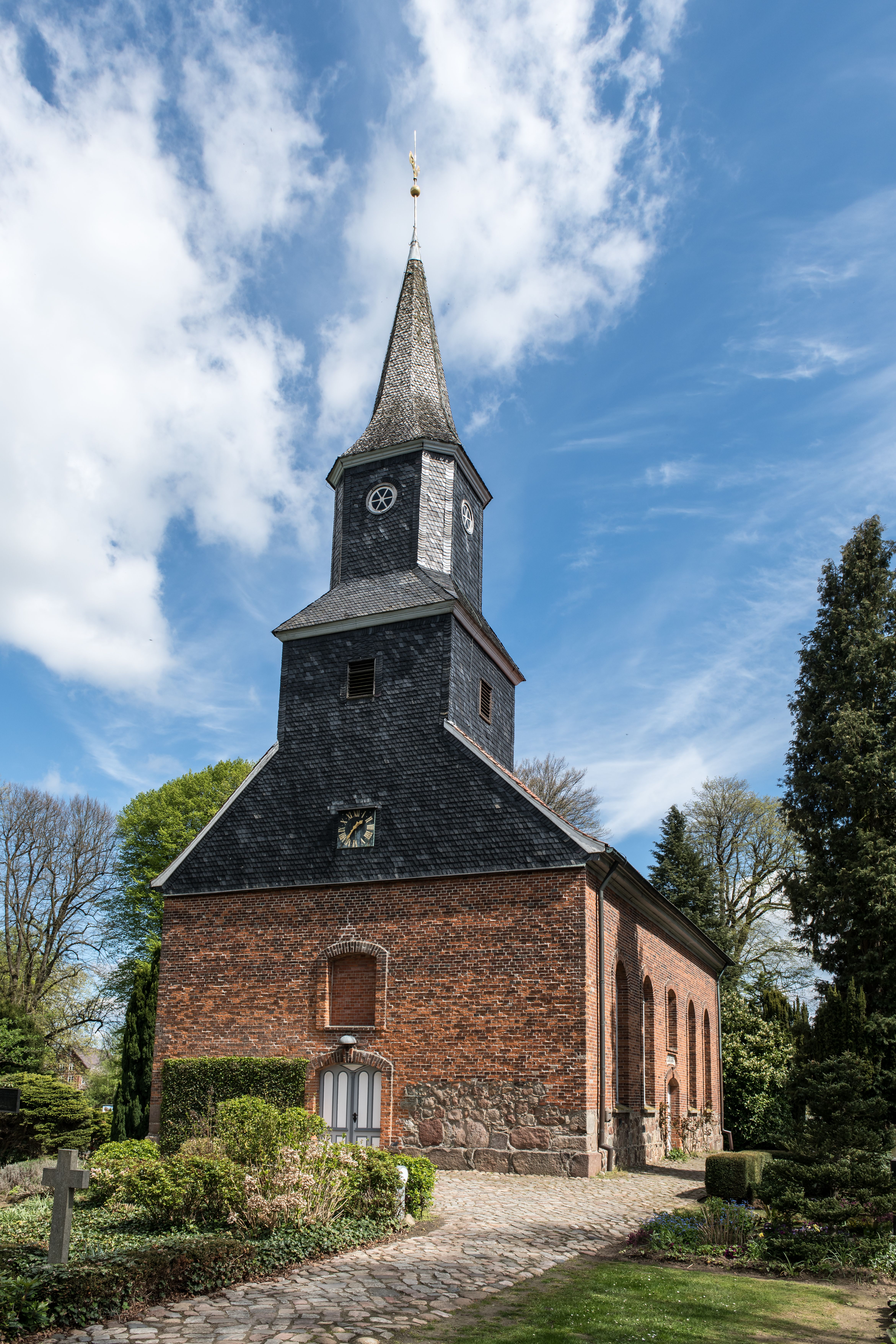 Charming Brick Church in Spring, Brunstorf · Free Stock Photo