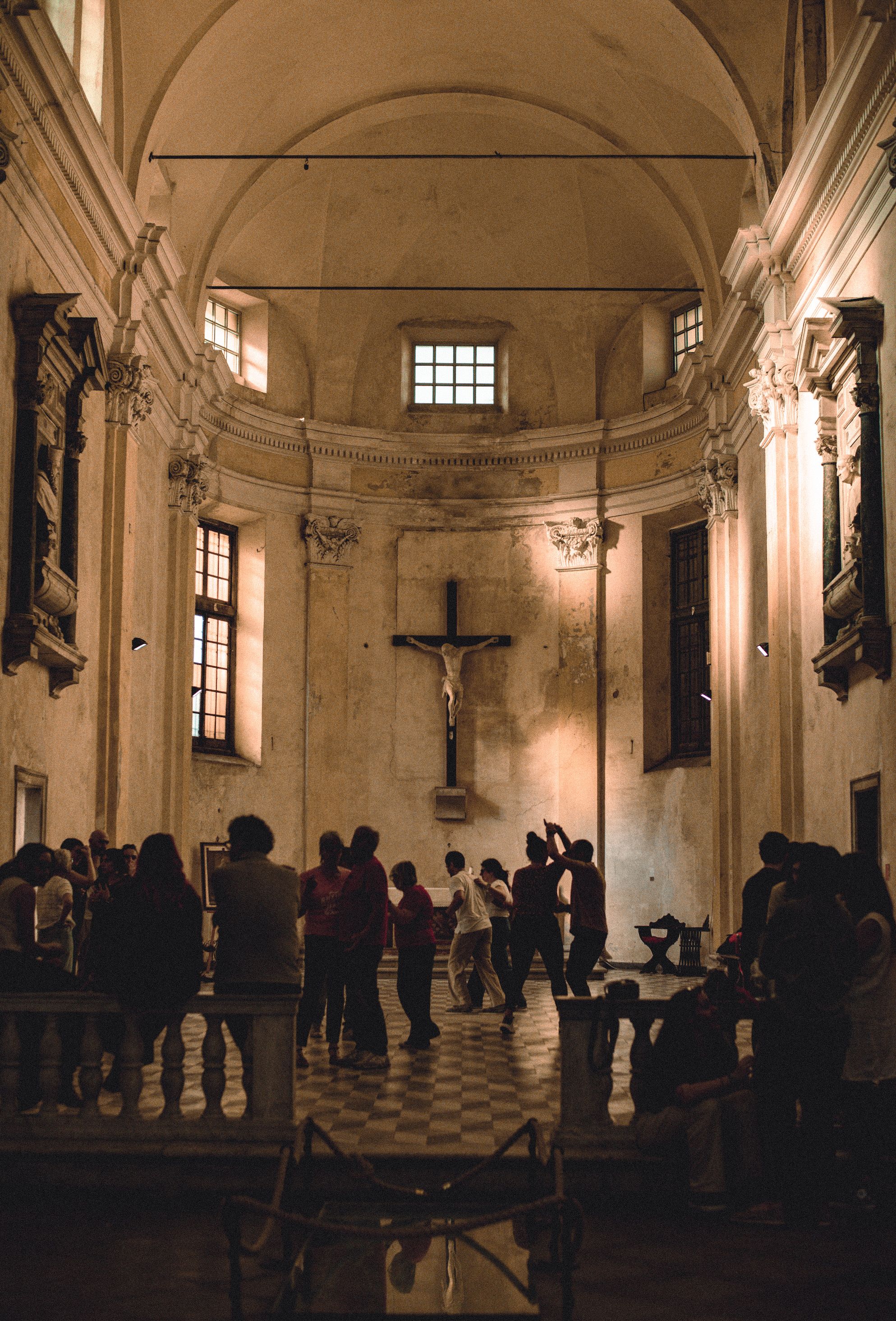 Elegant Dance Gathering in Historic Italian Church · Free Stock Photo