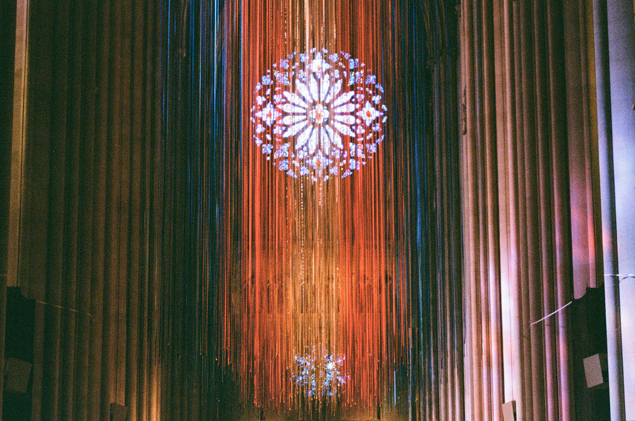 Colorful Stained Glass Reflection in Cathedral · Free Stock Photo