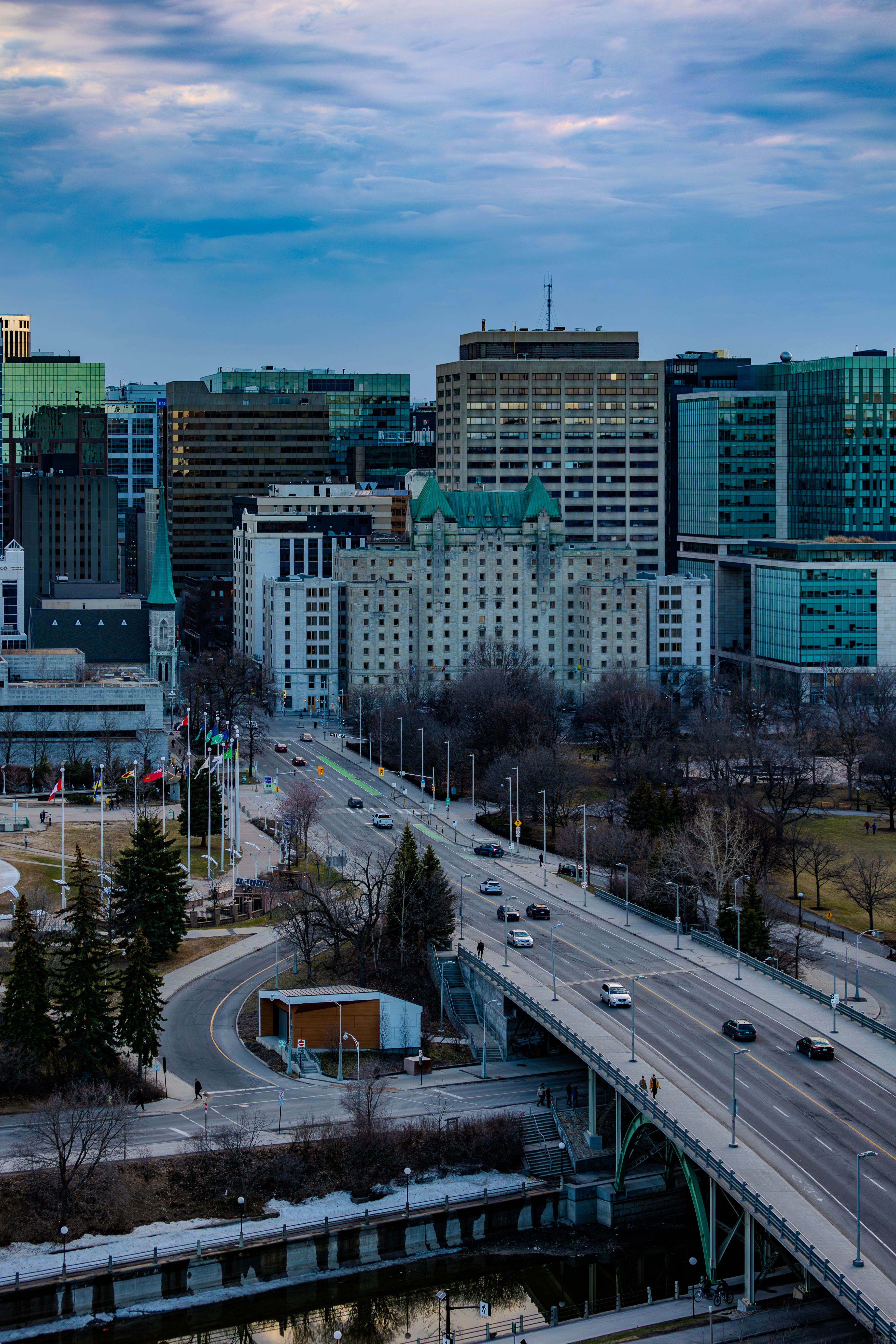 Aerial View of Ottawa Downtown at Dusk · Free Stock Photo