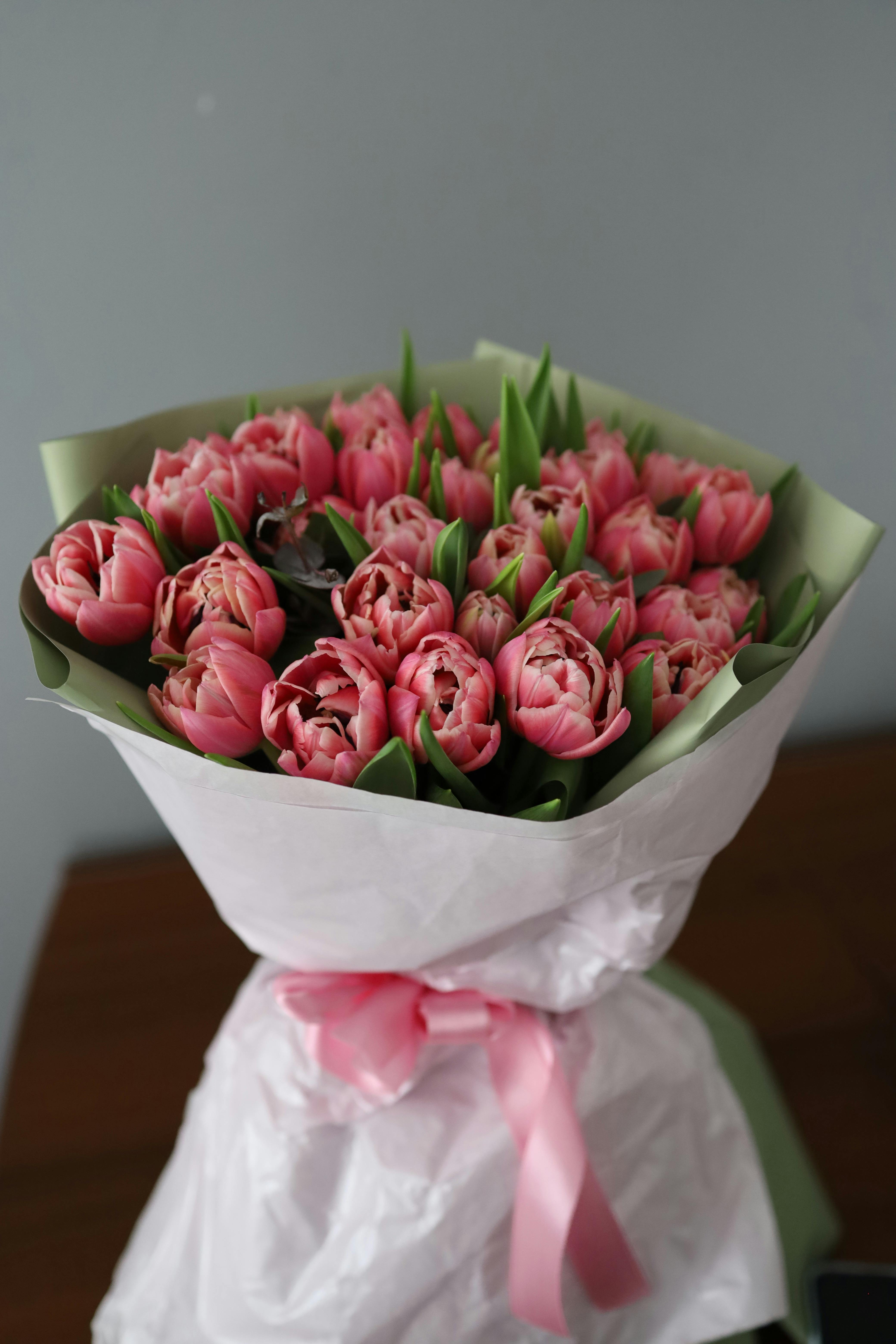 Elegant Bouquet of Pink Tulips in Turkey · Free Stock Photo