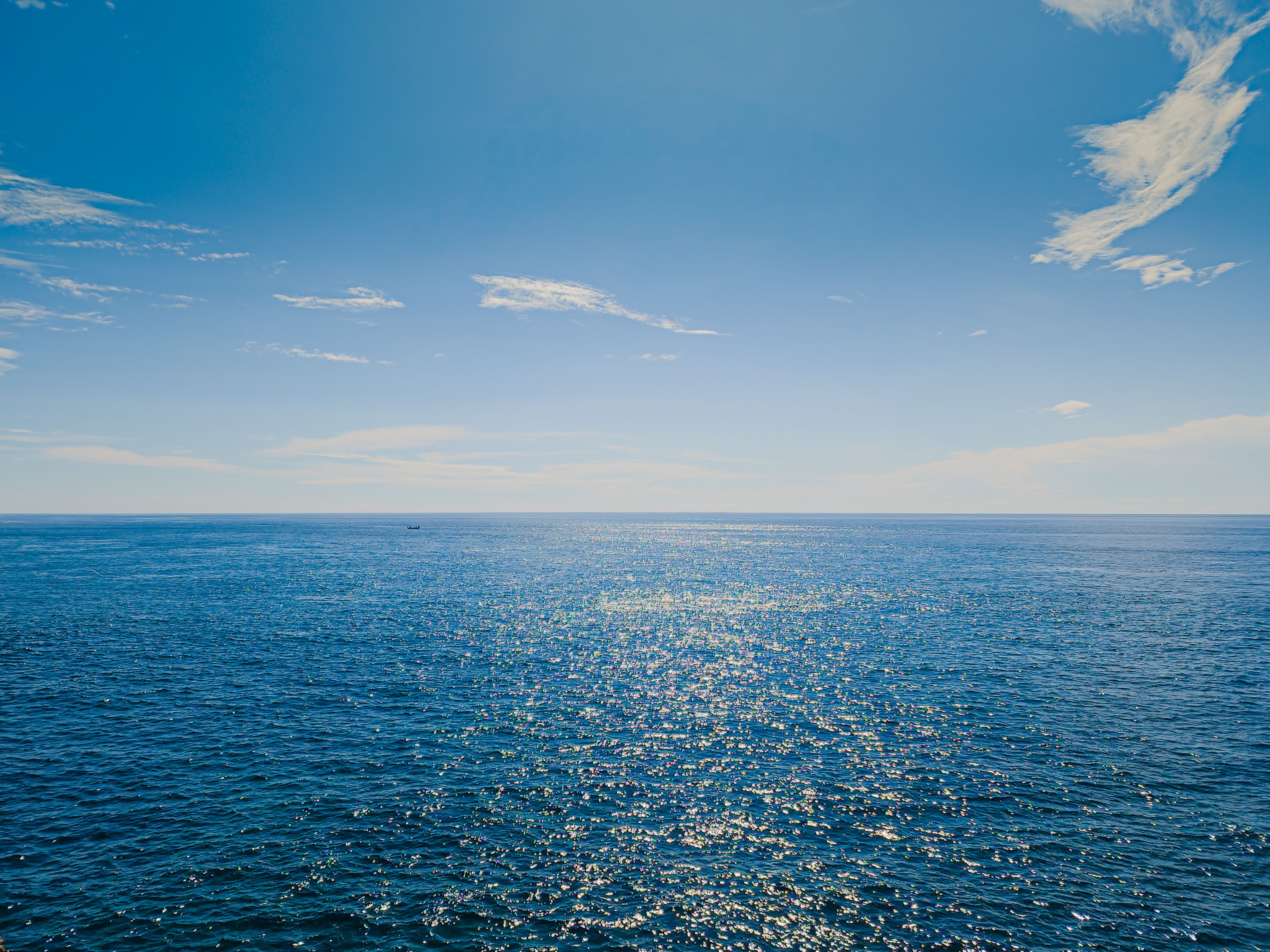 Vast Ocean Horizon on a Bright Day · Free Stock Photo